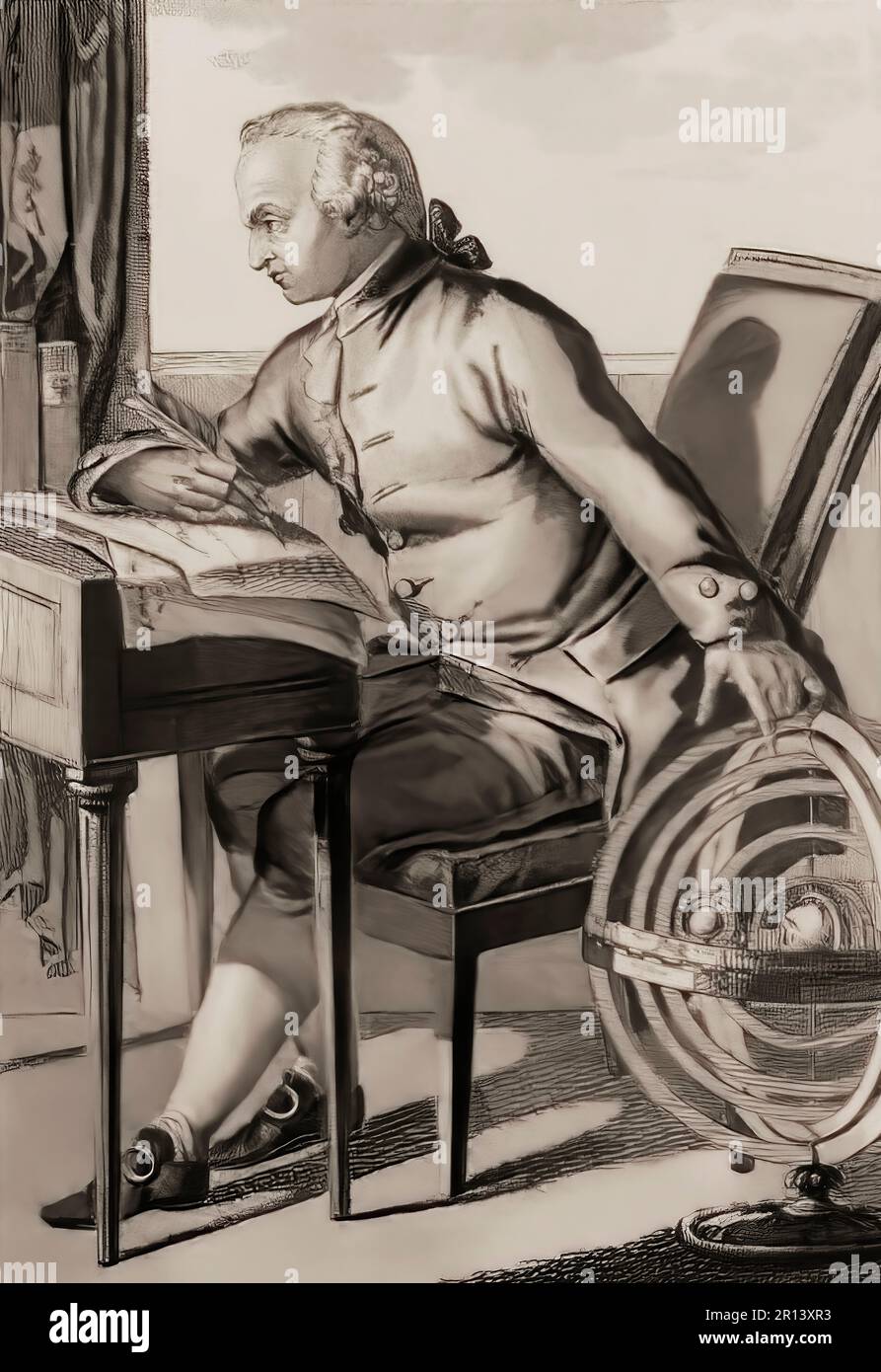 Immanuel Kant, 1724 - 1804, German philosopher of the Enlightenment Stock Photo - Alamy