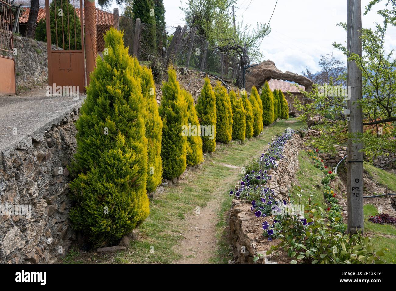 Panorama of Village of Dolene at Ograzhden Mountain, Blagoevgrad Region ...