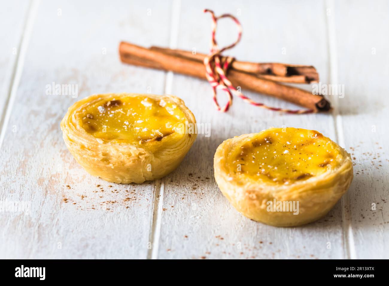 Traditional portuguese dessert, pastel de nata, pasteis de nata, egg ...