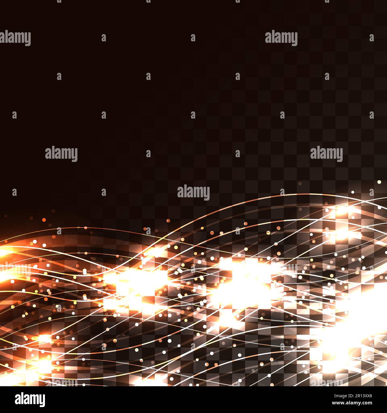 Yellow golden abstract lines energy magical electric magic waves on a ...