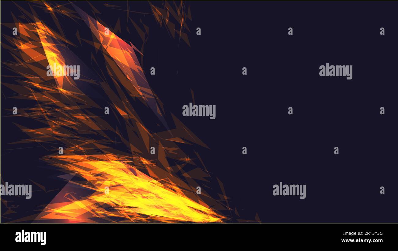 Yellow abstract digital high-tech magical cosmic energy electric bright ...