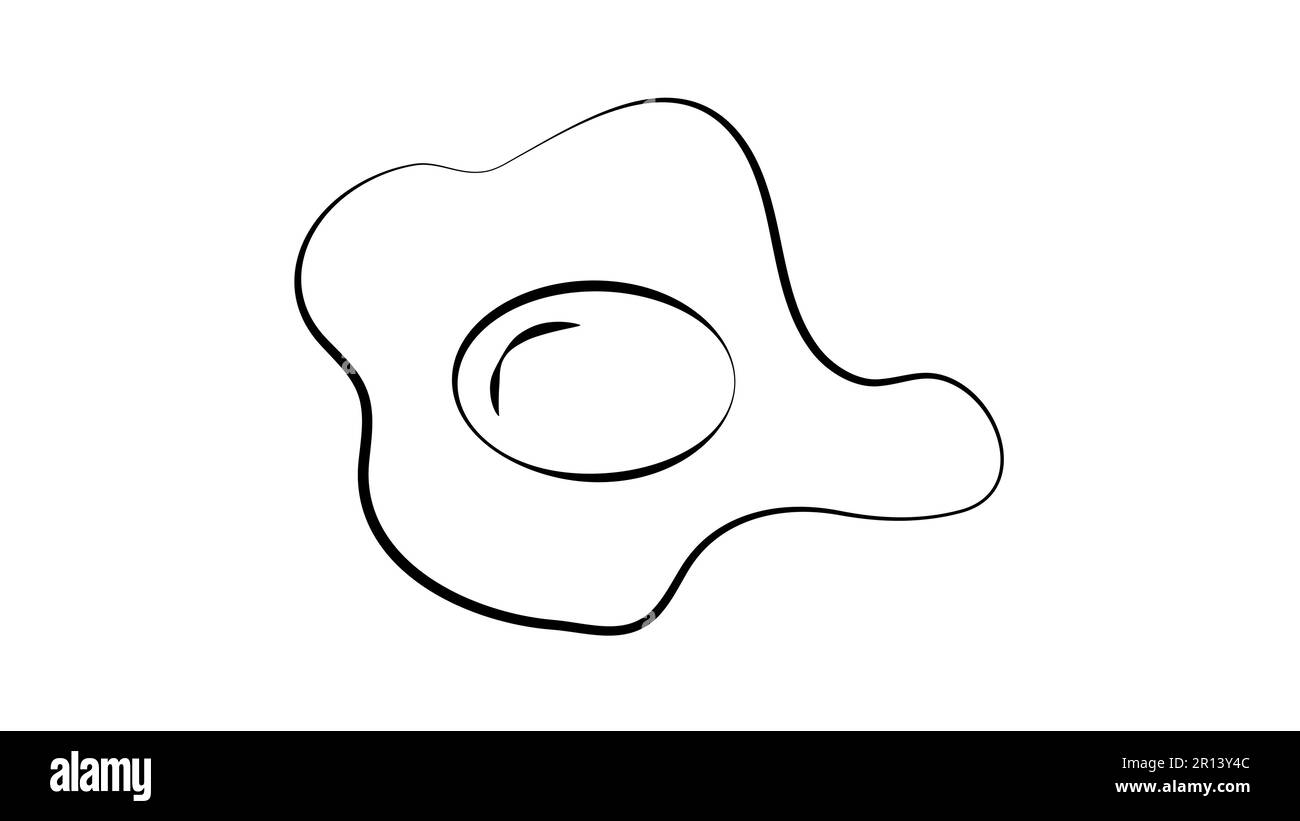 Scrambled Eggs Black Icon Vector Sign On Isolated Background