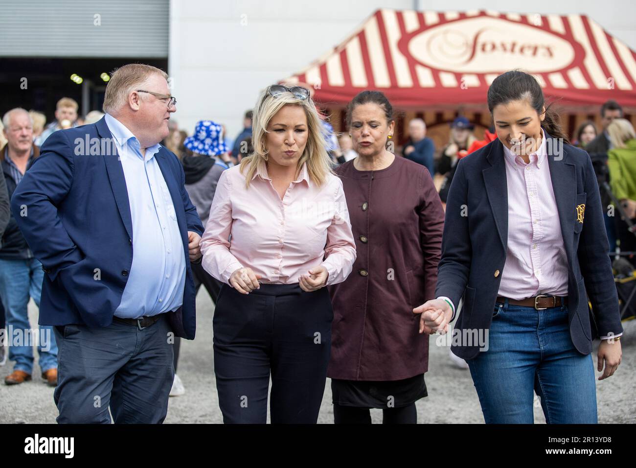 (from left) Sinn Fein MLA Declan McAleer with party colleagues Vice ...