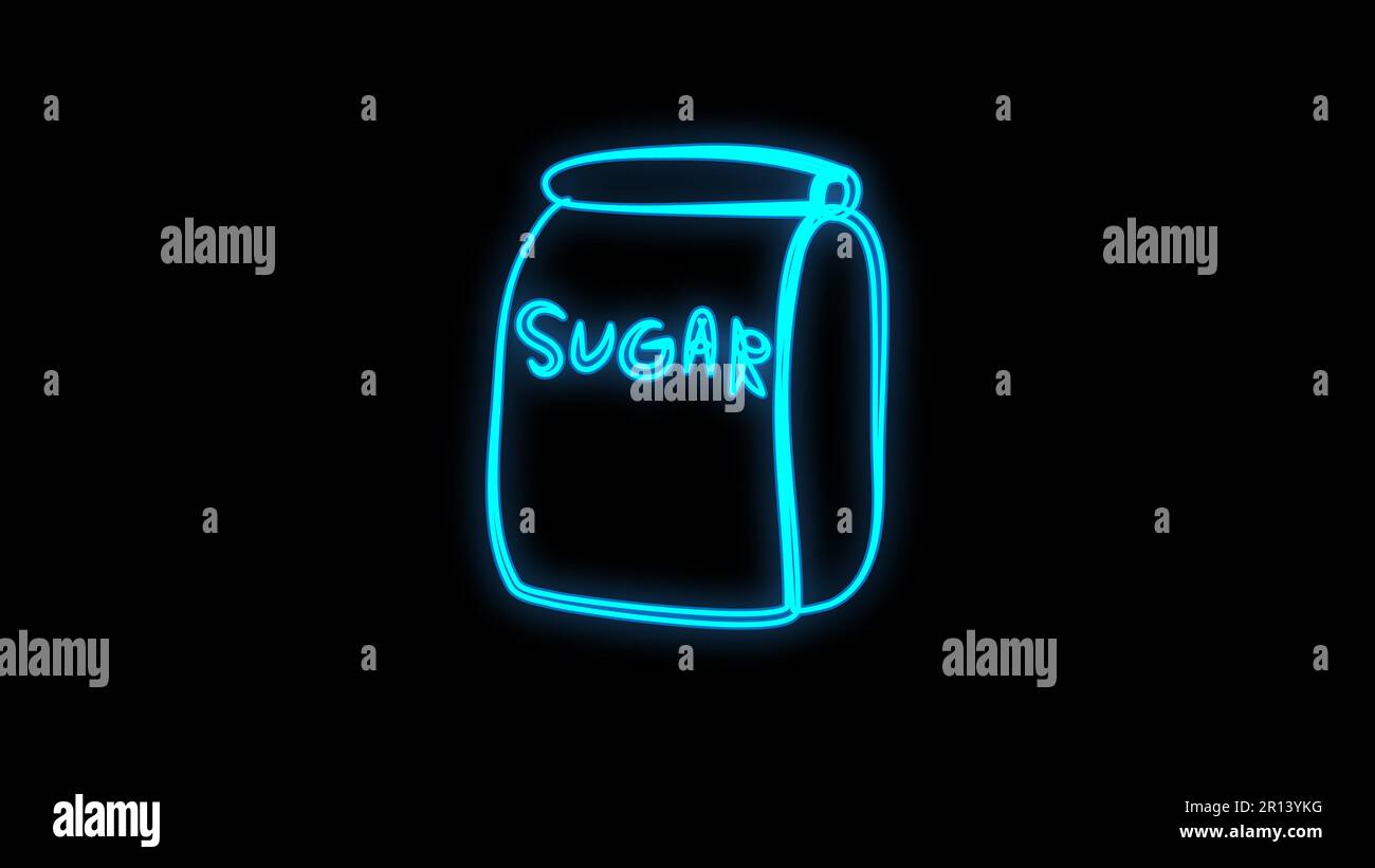 sugar free neon style icon. Simple thin line, outline vector of gmo ...