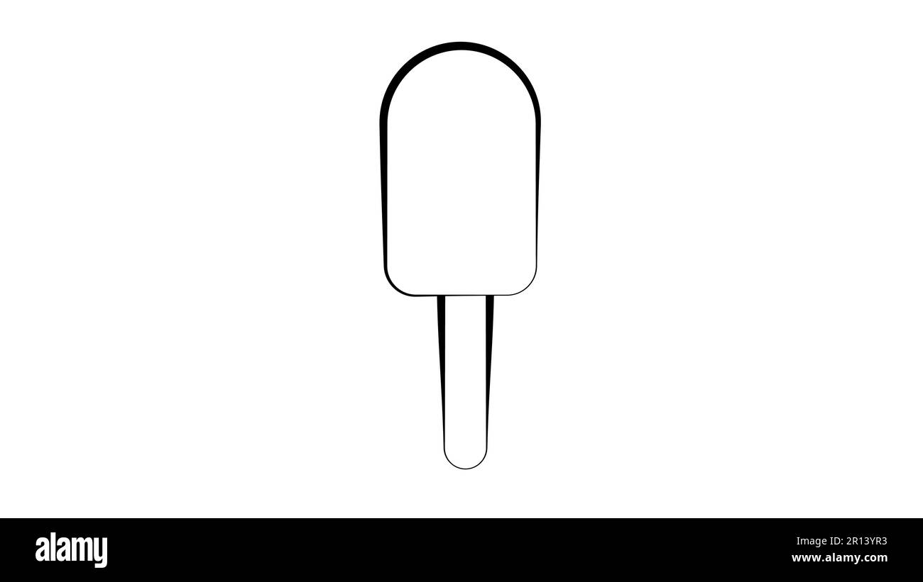 ice cream sweet, milk, popsicle on a stick on a white background ...