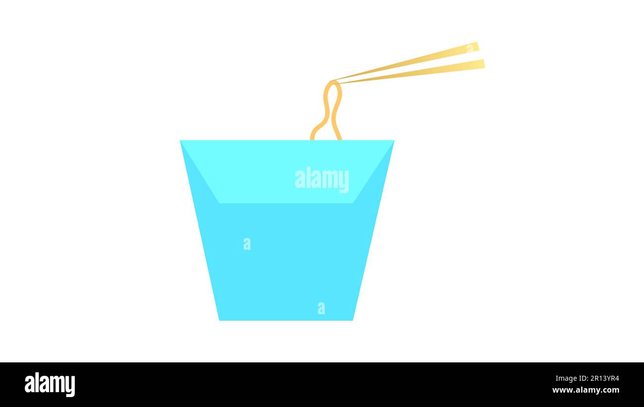 Noodles in a box vector line icon, linear concept, outline sign, symbol Stock Vector Image & Art ...