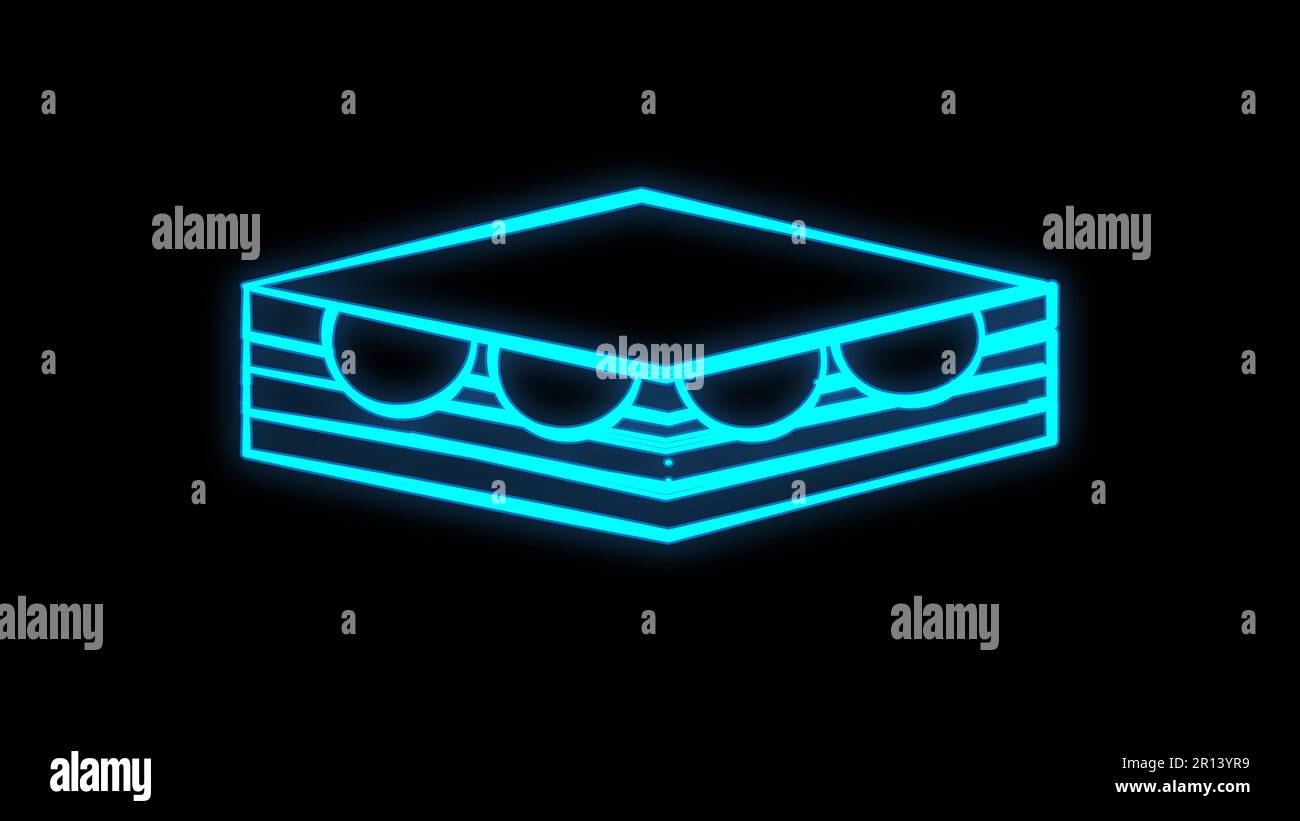 Glowing Neon Effect Sandwich Icon. Outline Symbol Collection Stock ...