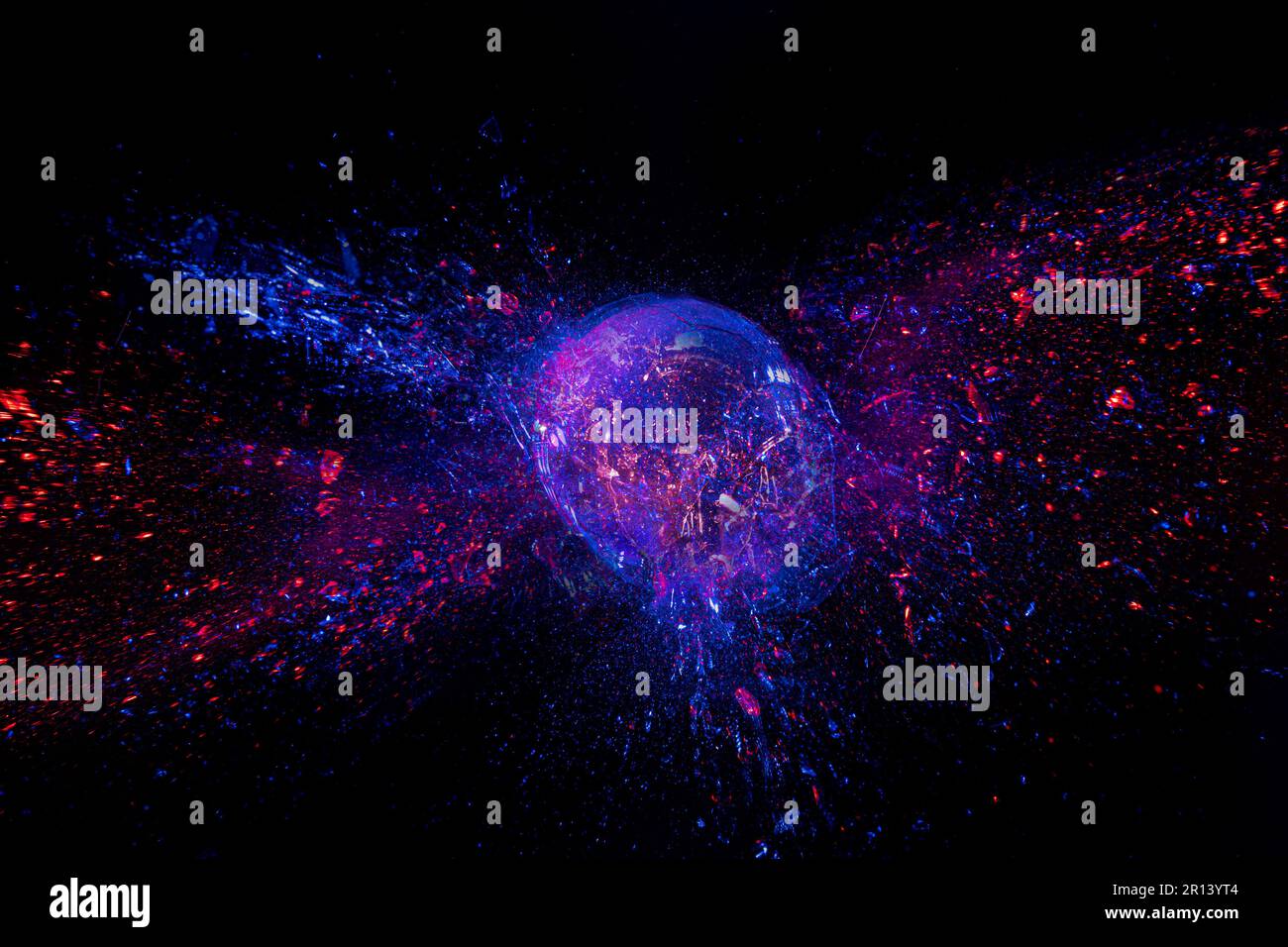 Abstract explosion black glass hi-res stock photography and images - Alamy