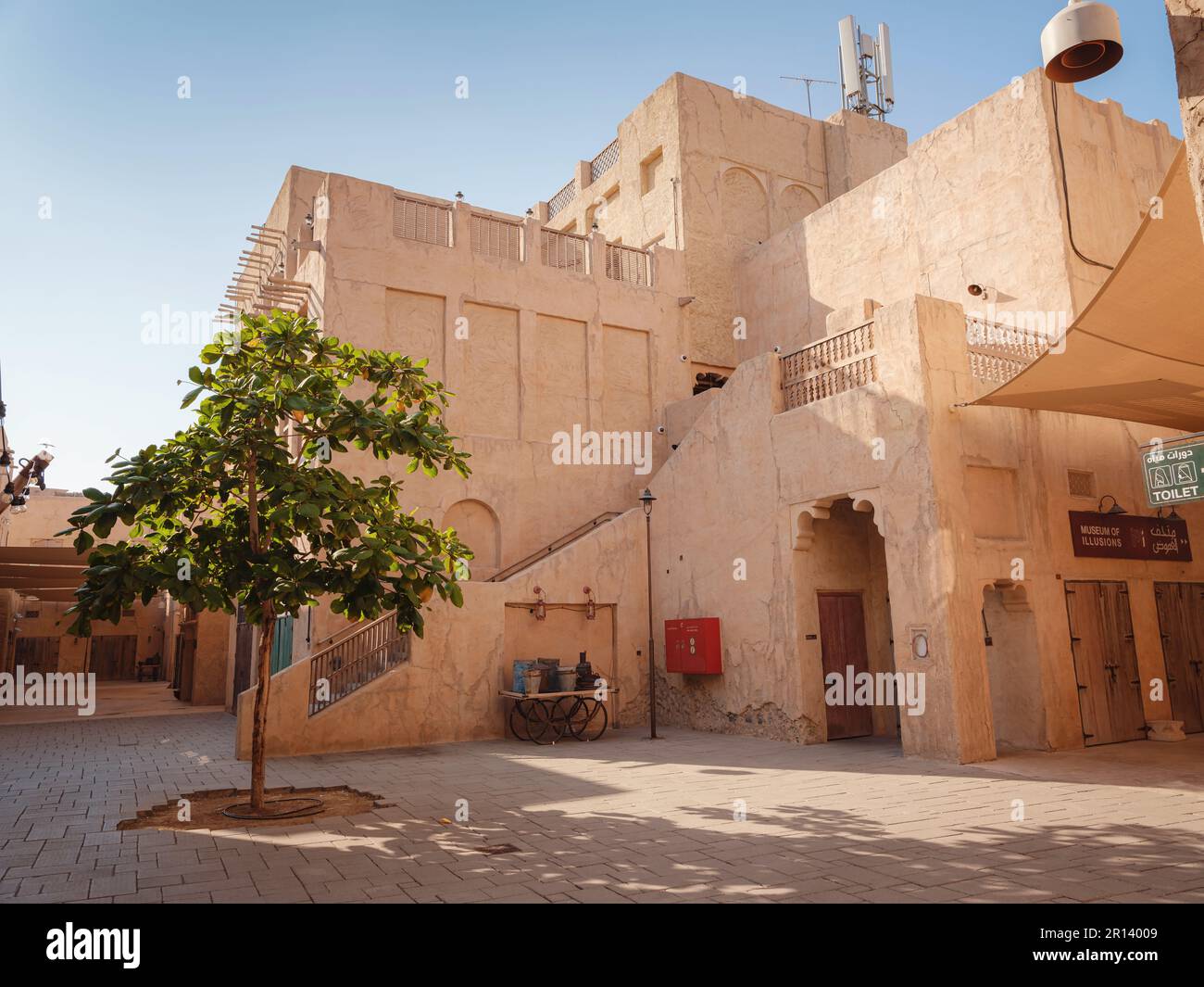 20 March 2023, Dubai, UAE: Al Seef old town village in Dubai, Al Seef ...