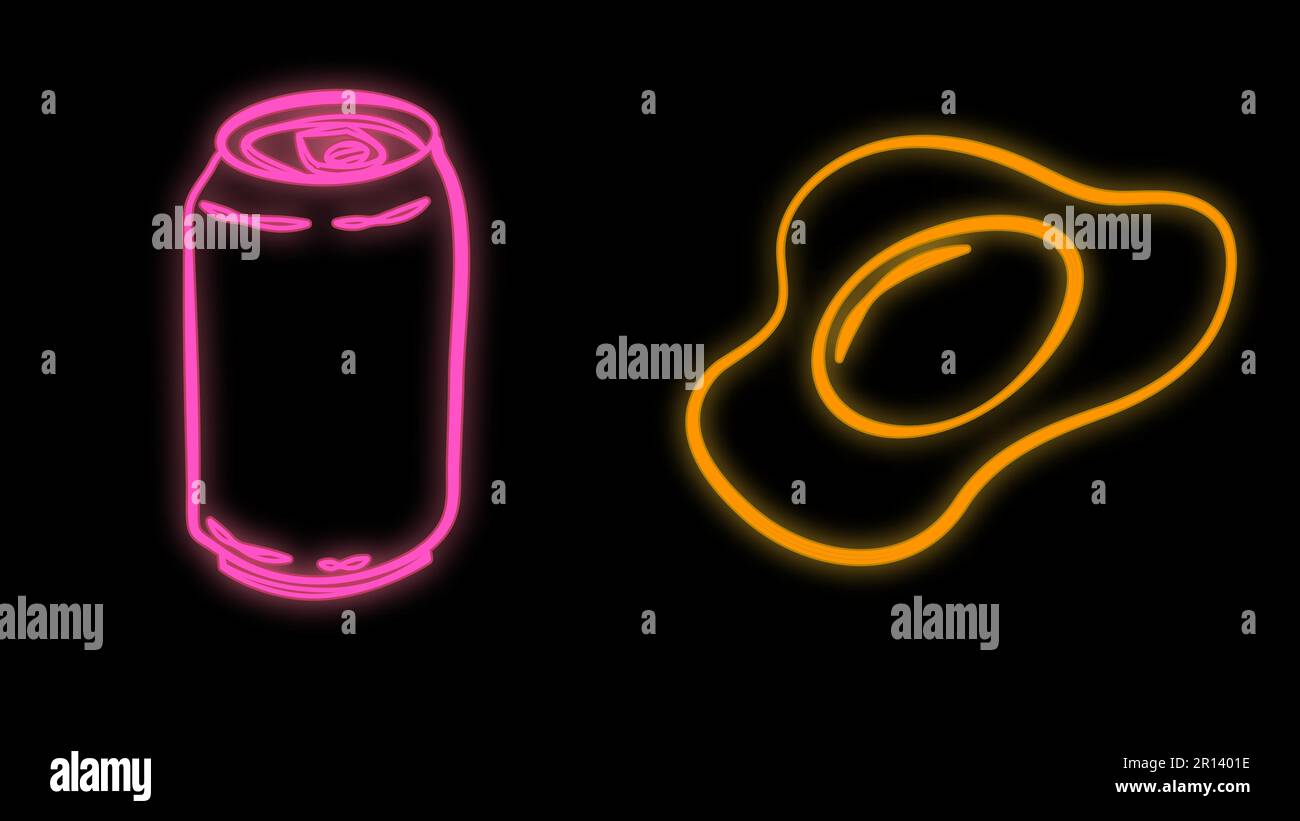 Healthy balanced eating neon light icons set. High vitamin and omega 3 ...