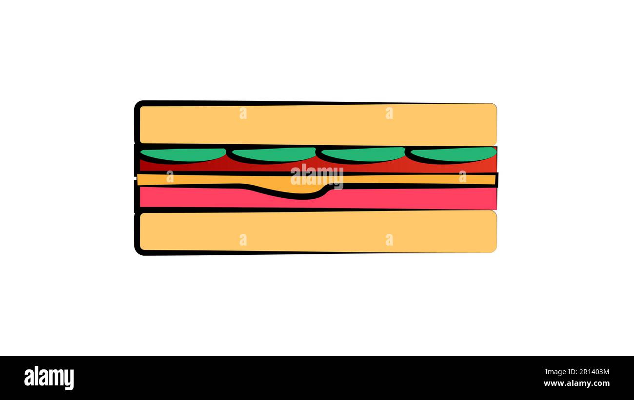 Sandwich triangle cut out Stock Vector Images - Alamy