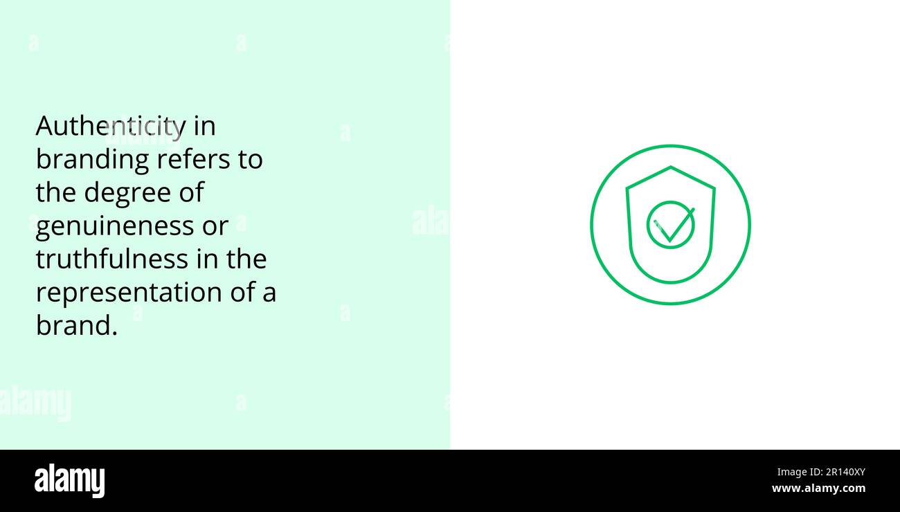 Brand Authenticity Banner on Green and White Background. Stylish ...