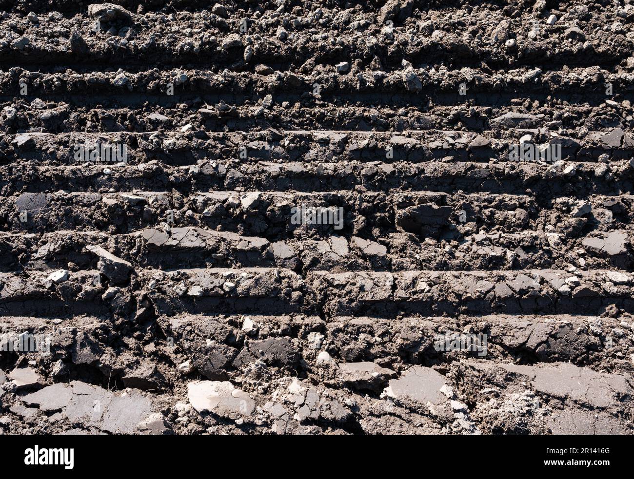 Rough texture of brown agriculture soil, Laakdal, Belgium Stock Photo ...