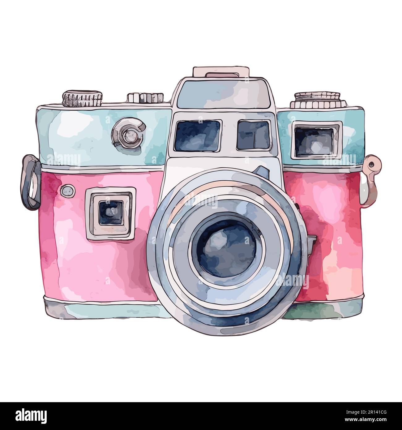 Digital and watercolor Stock Vector Images - Alamy