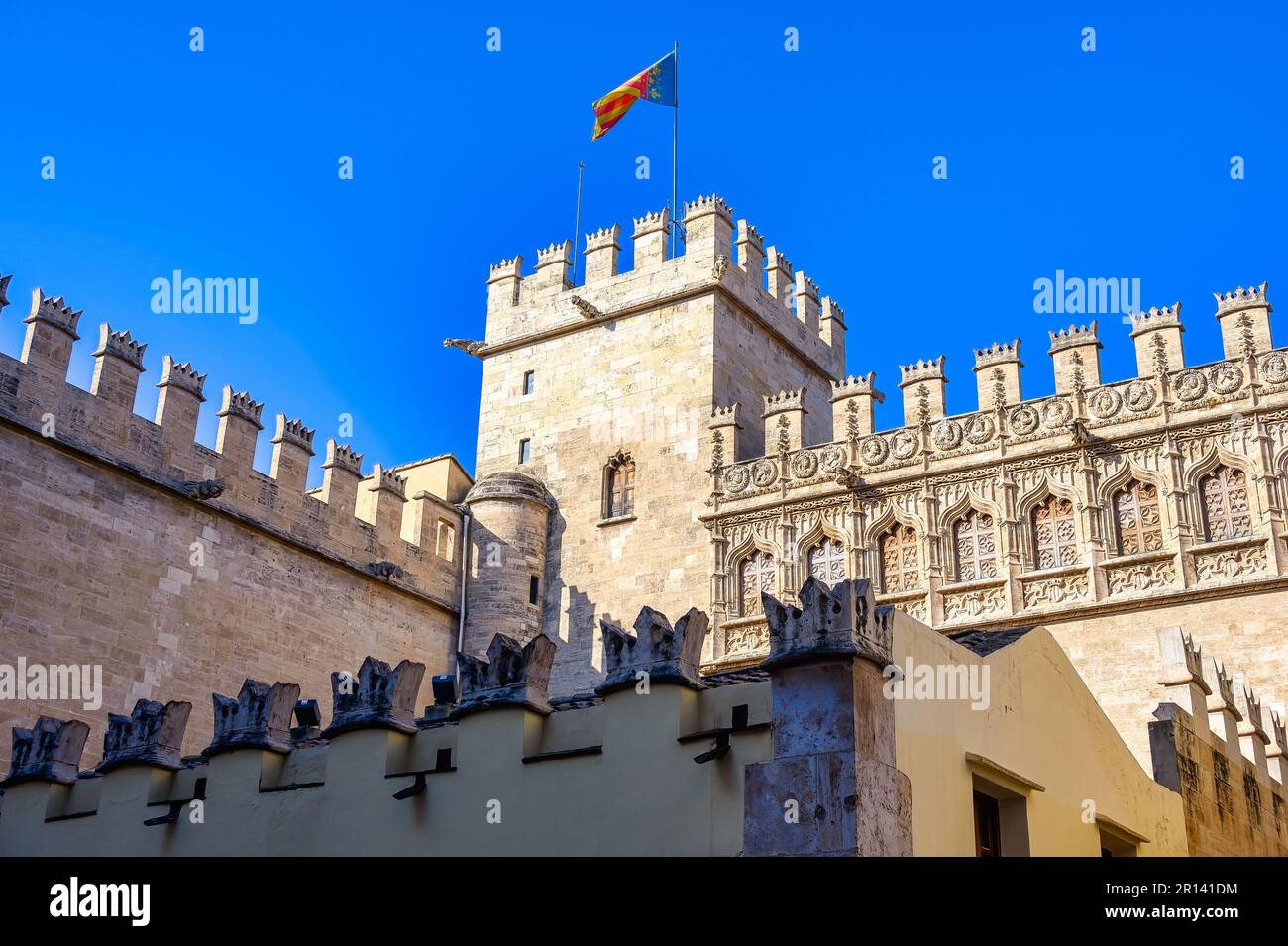 Lonja de la Seda. Ancient Architecture in Valencia, Spain Stock Photo ...