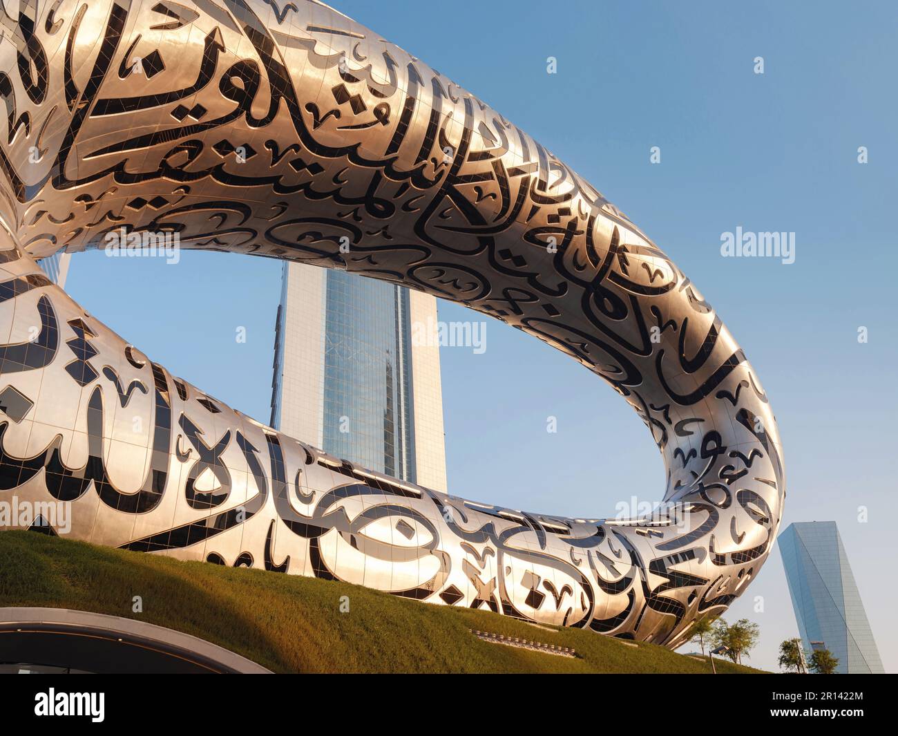 25 March 2023, Dubai, UAE: Museum of future. Sunset time View. Unique ...