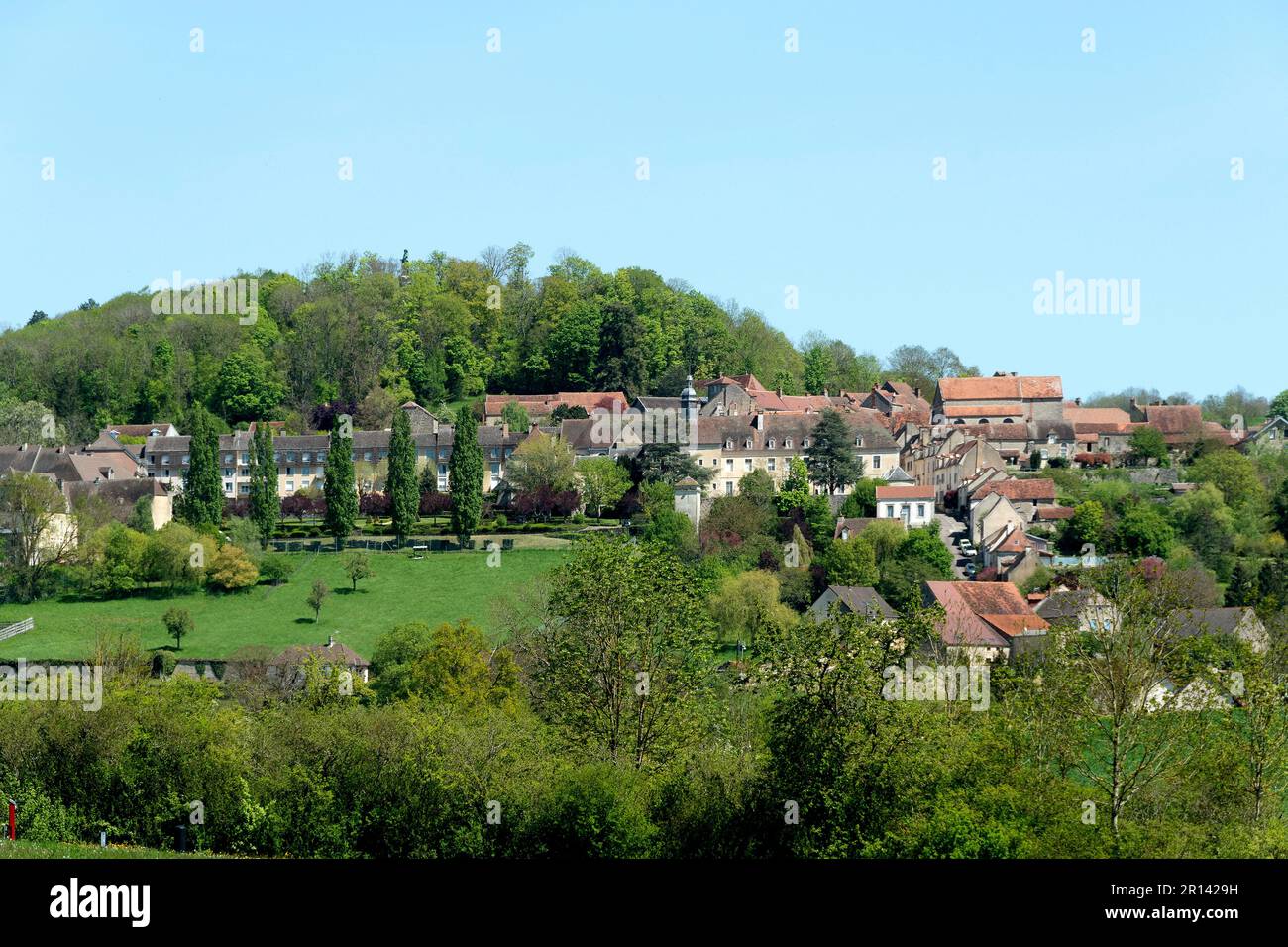Alise Sainte Reine site of the battle of Alesia. Cote d'or. Bourgogne ...