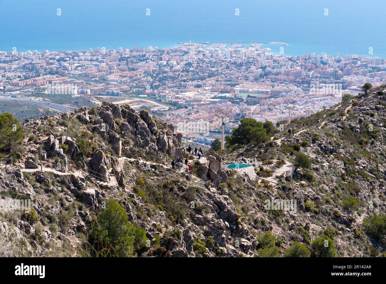 Monte Calamorro Benalmadena Spain mountain path view near cable car ...