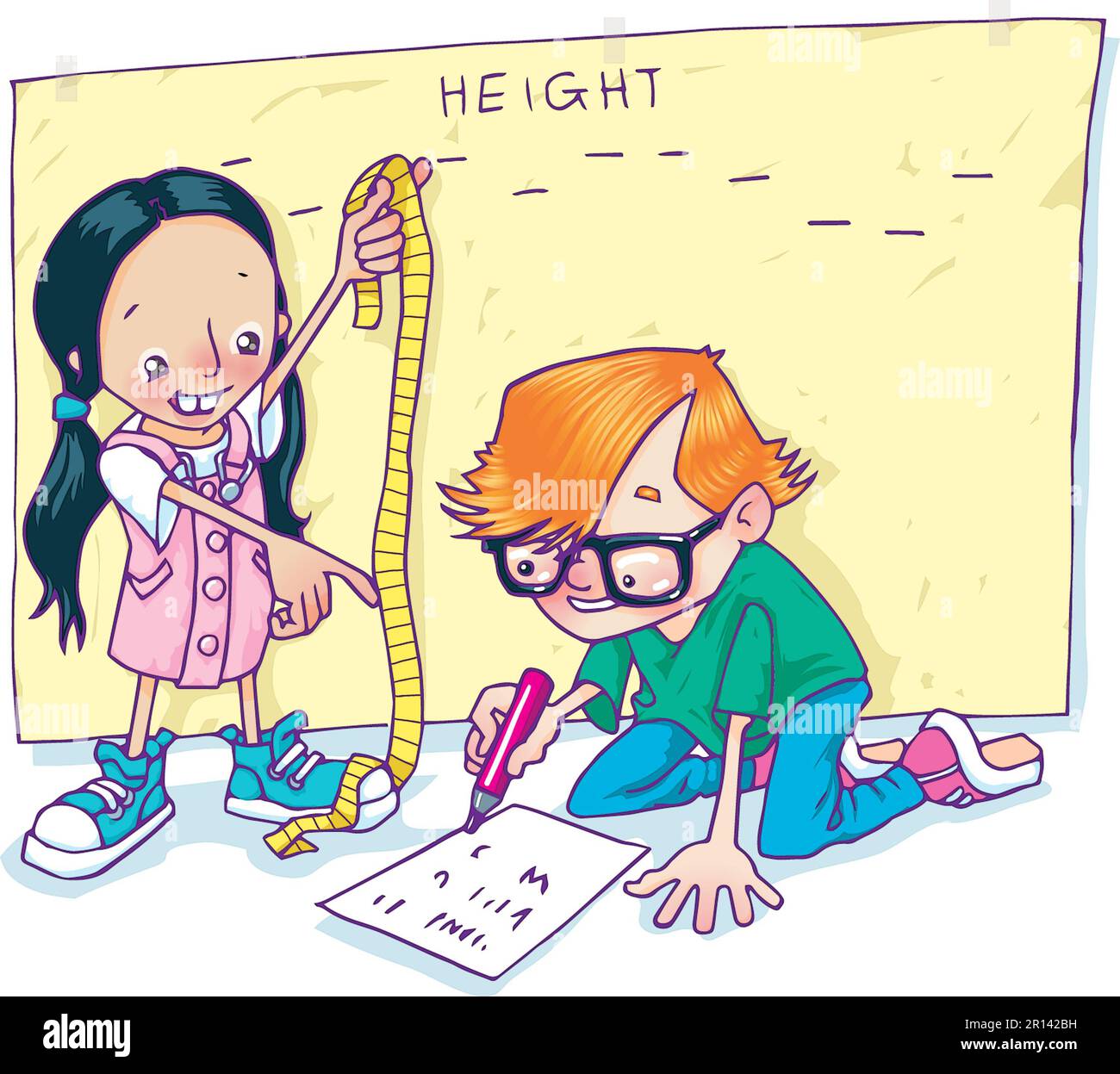 Comparing height Cut Out Stock Images & Pictures - Alamy