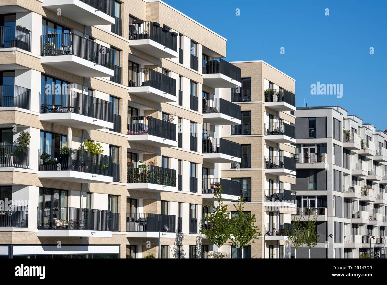 Modern apartment buildings seen in central Berlin, Germany Stock Photo ...