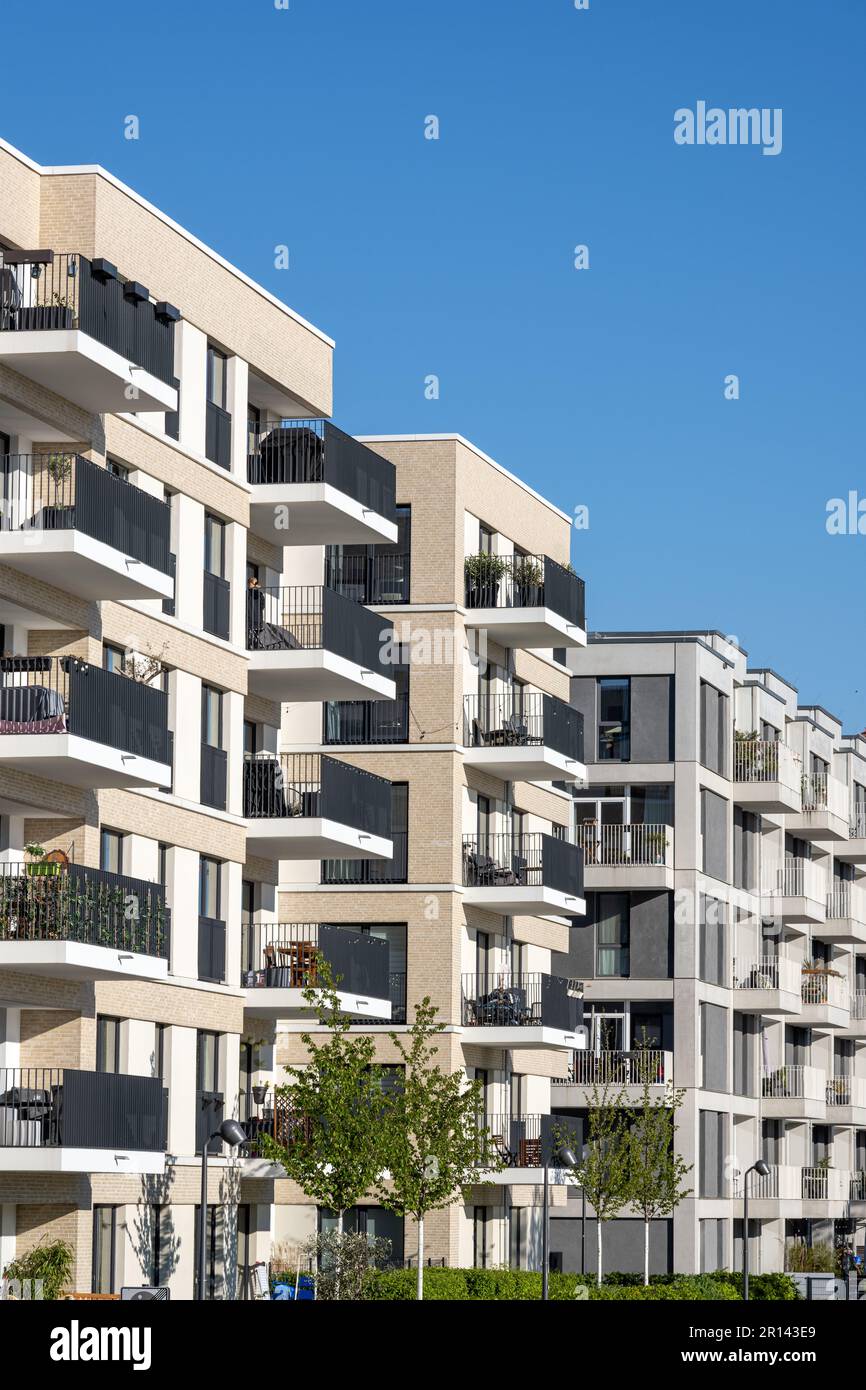 New modern apartment buildings seen in Berlin, Germany Stock Photo - Alamy