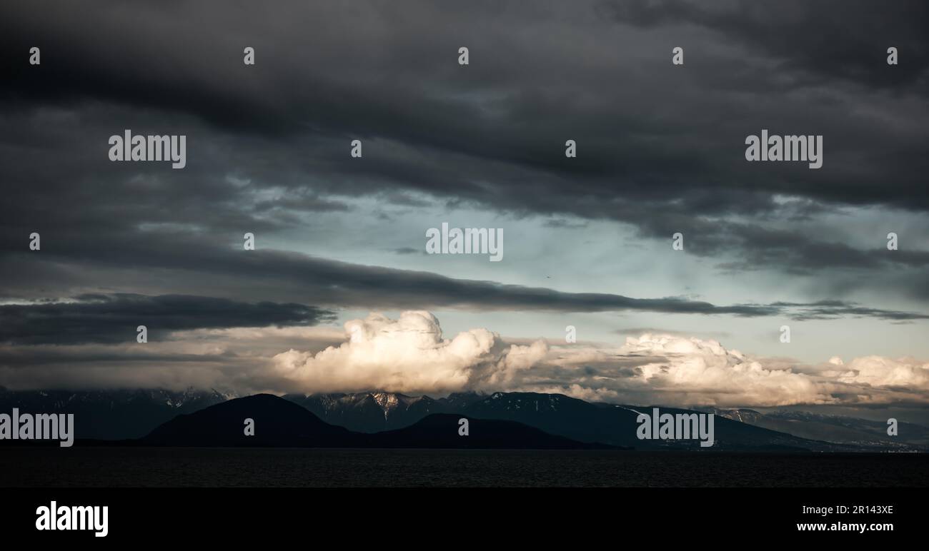 British Columbia lower mainland as seen from the water Stock Photo - Alamy