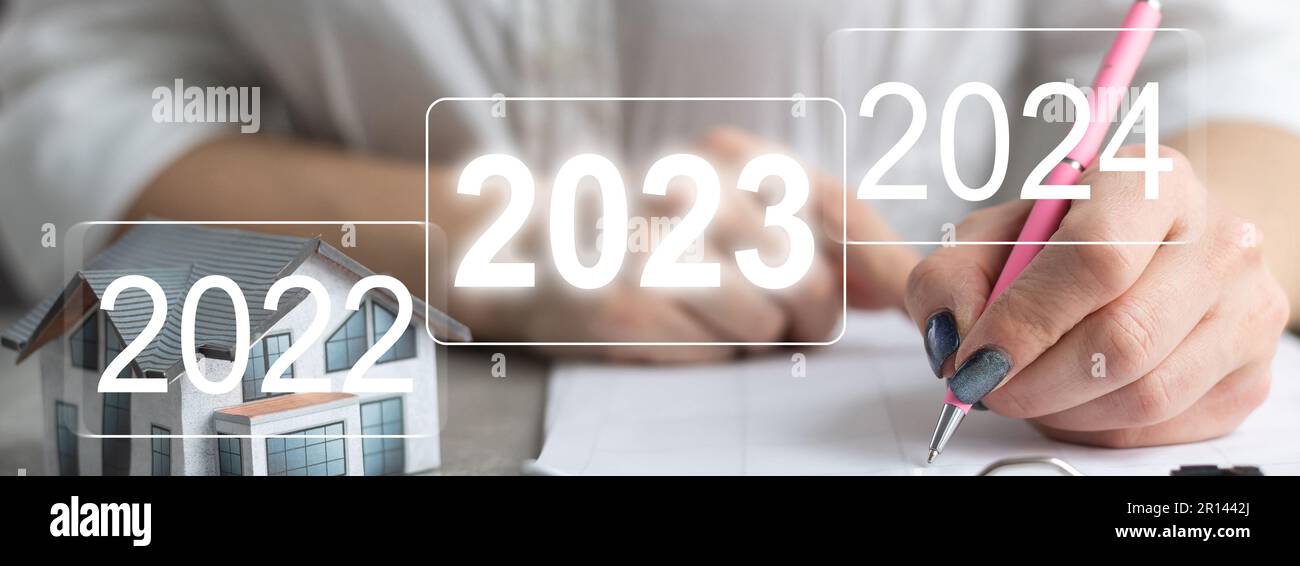 Development of successful economic growth in 2022, 2023 to 2024 concept ...