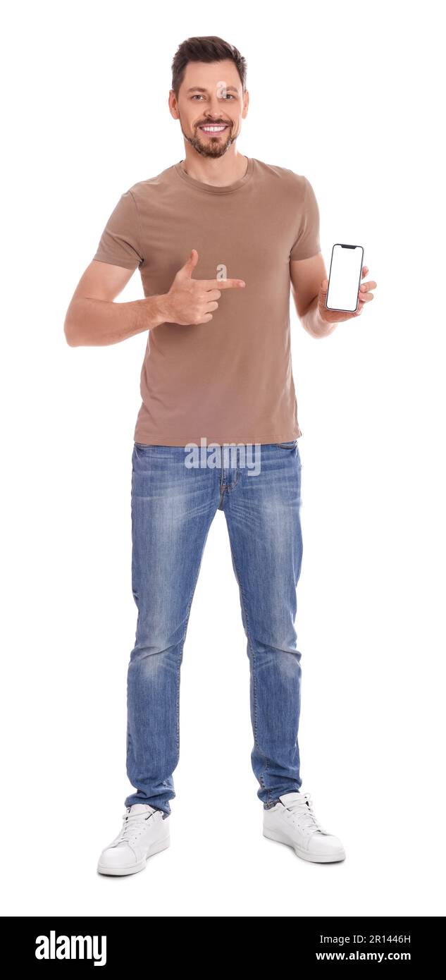 Portrait happy smiling tech Cut Out Stock Images & Pictures - Alamy