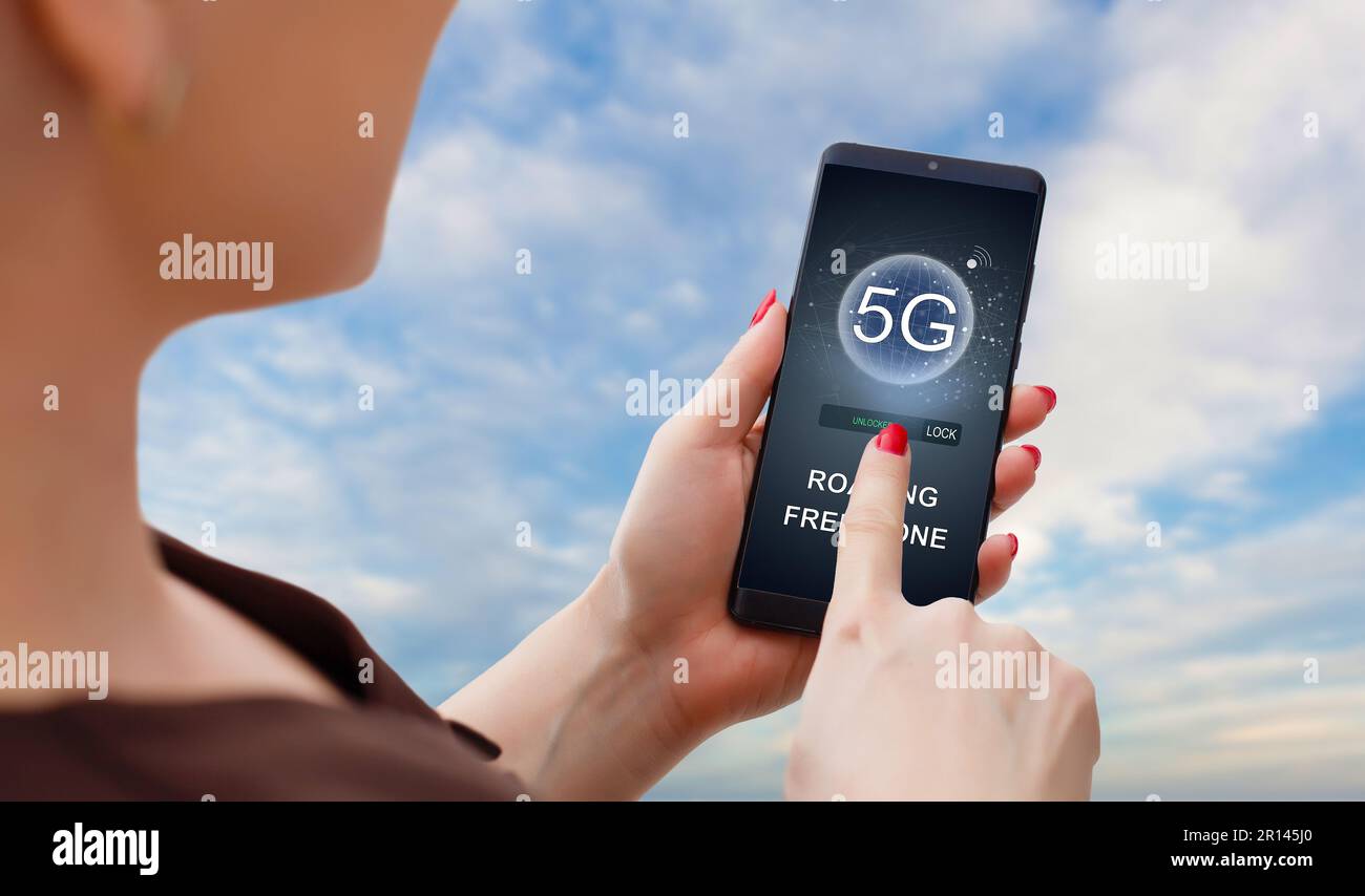 Free Roaming in the Euro zone, EU. Cellphone Stock Photo - Alamy