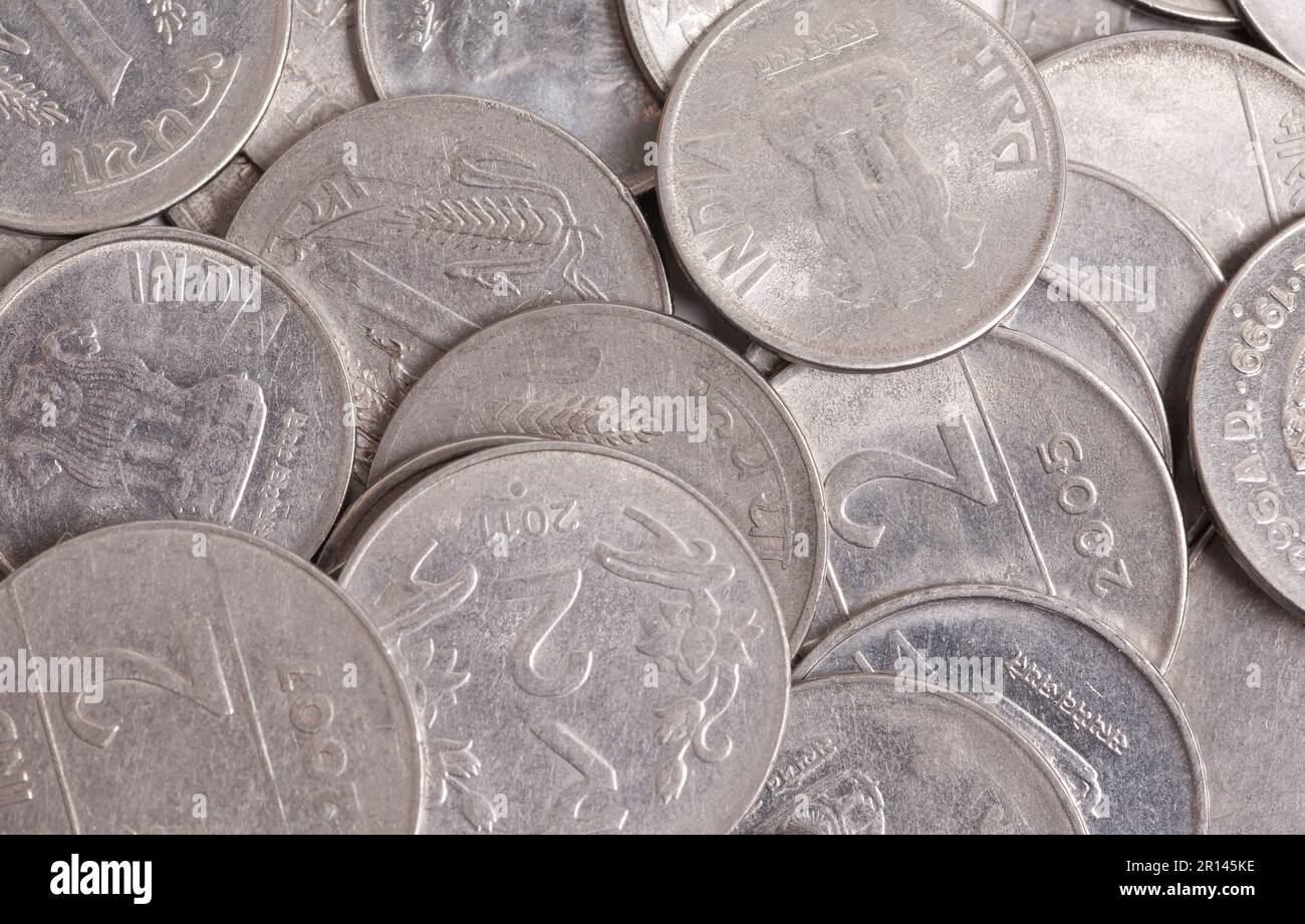 Indian rupees coins as background Stock Photo - Alamy