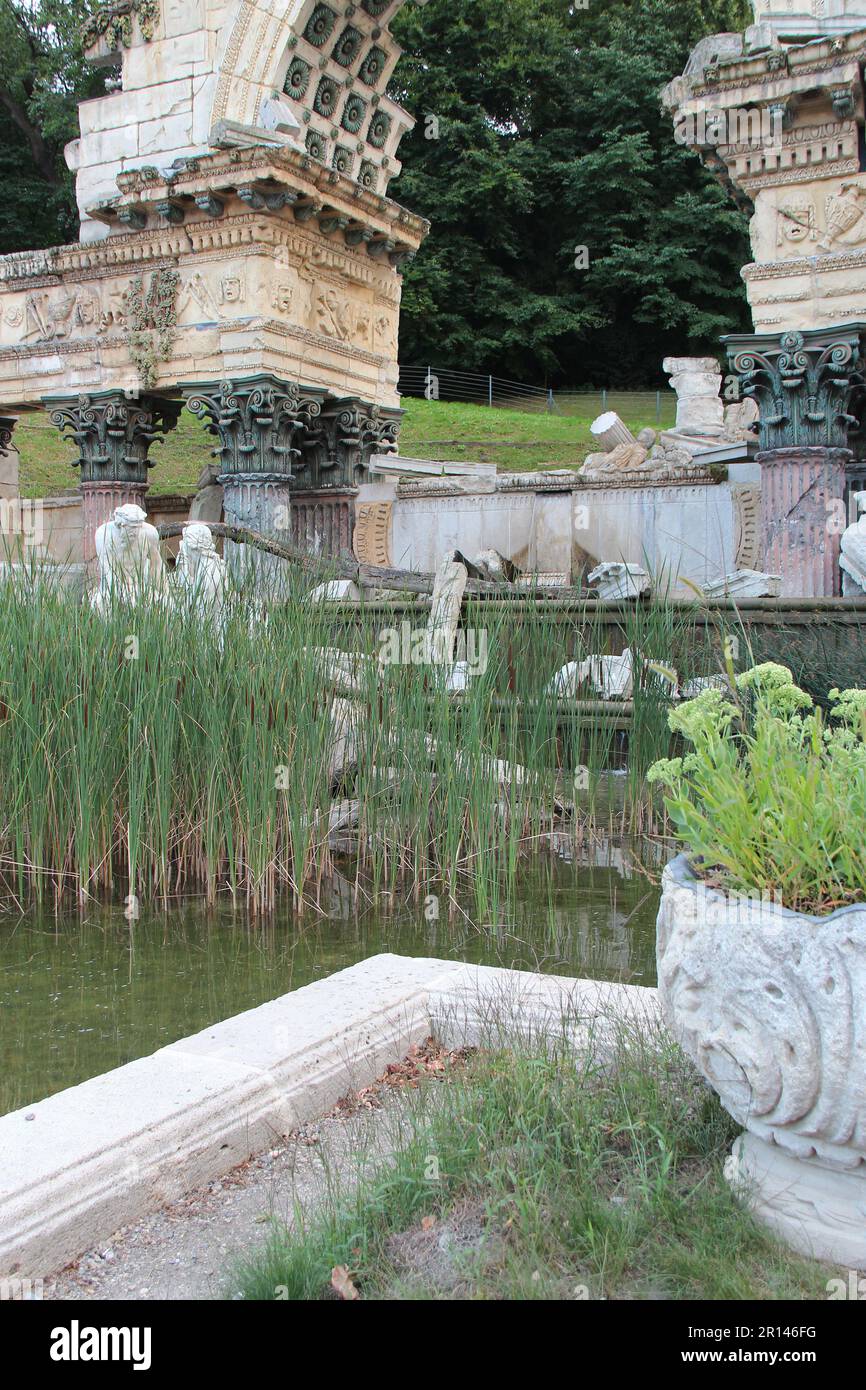 artificial roman ruins at schönbrunn in vienna (austria Stock Photo - Alamy