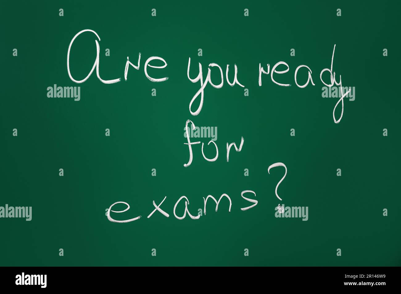 Green chalkboard with phrase Are You Ready For Exams as background ...