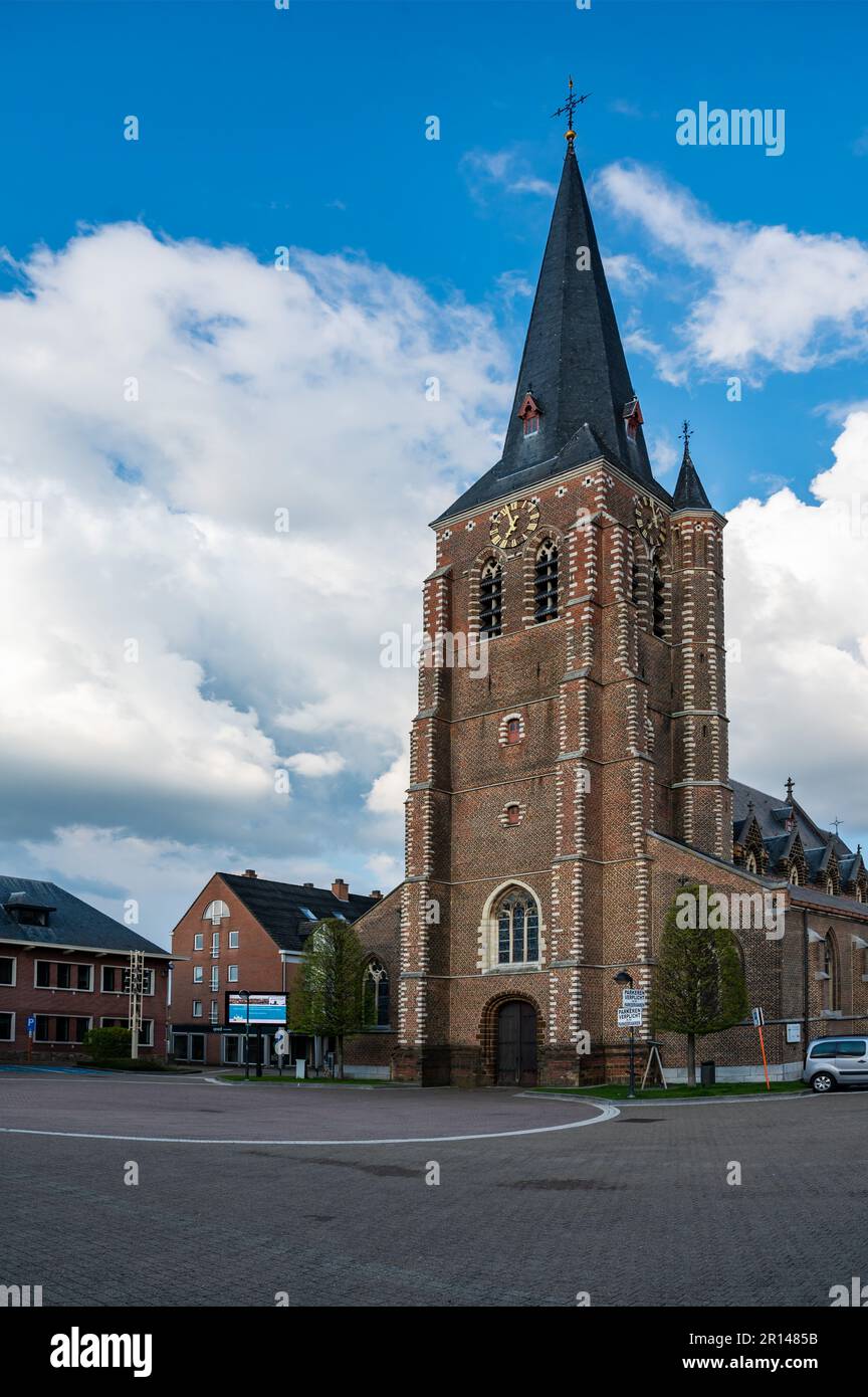 Tessenderlo, Limburg, Belgium - April 21, 2023 - The central market ...