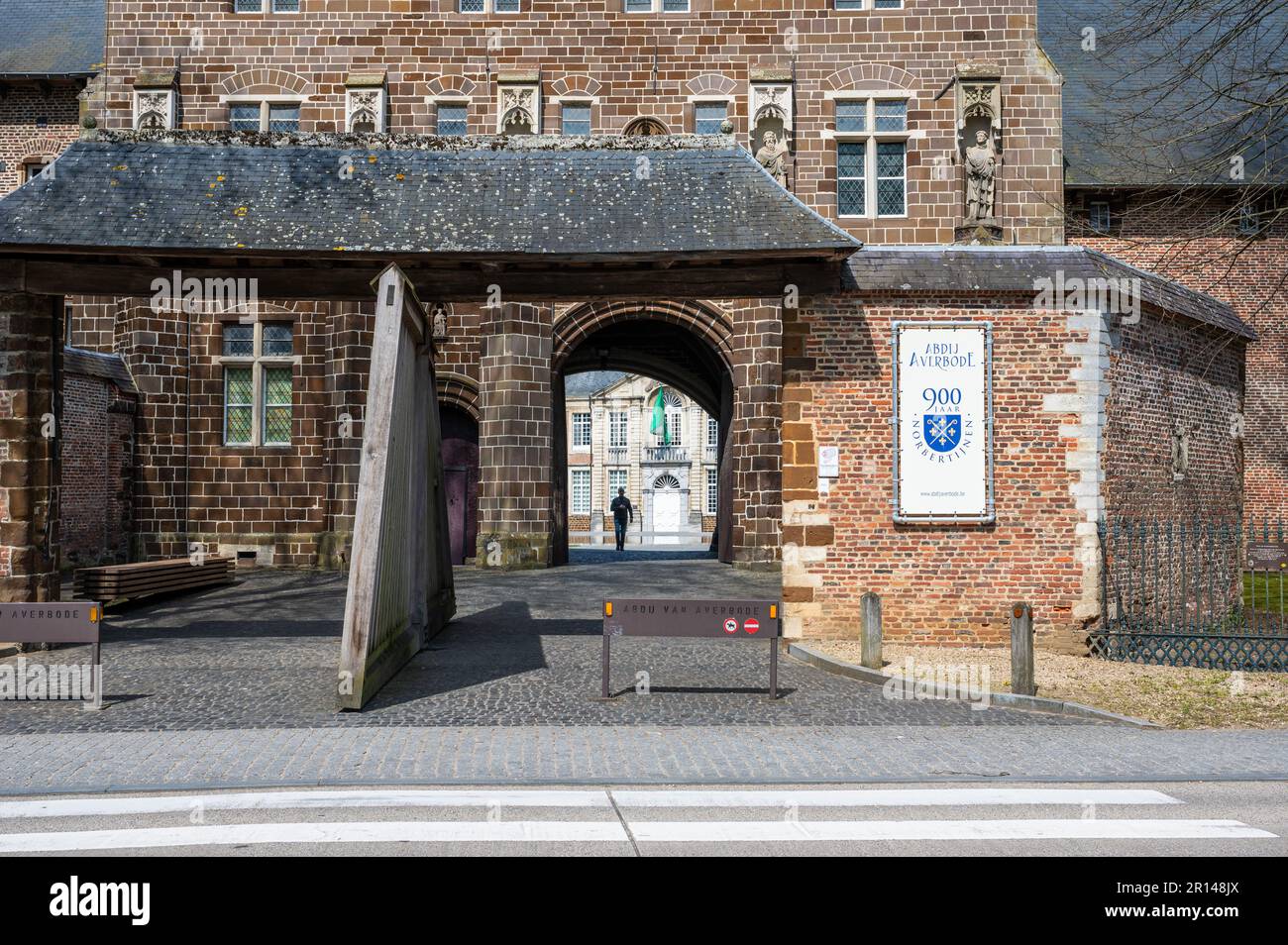 Averbode, Laakdal, Belgium - April 21, 2023 - Arched entrance of the ...