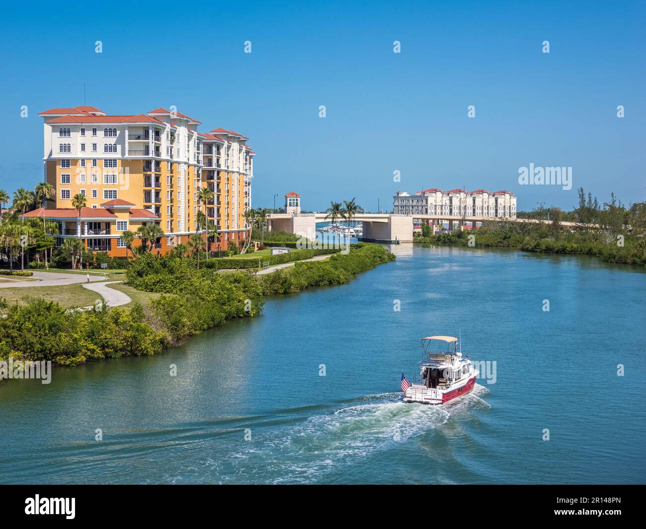 The Gulf Intercoastal Waterway in Venice Florida USA Stock Photo - Alamy