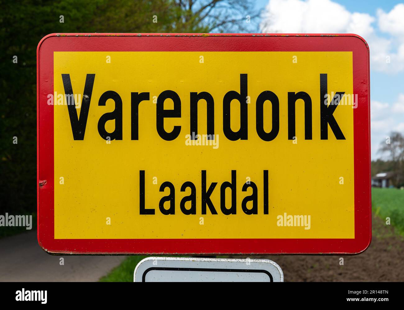 Varendonk, Laakdal Belgium - April 21, 2023 - Road sign of the ...