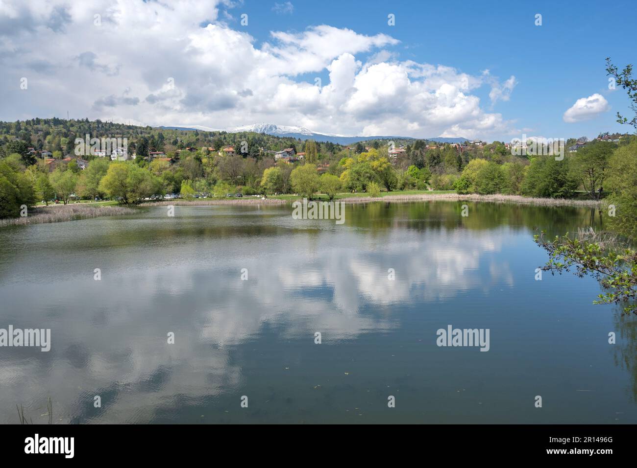 Spring Landscape of Pancharevo lake, Sofia city Region, Bulgaria Stock ...