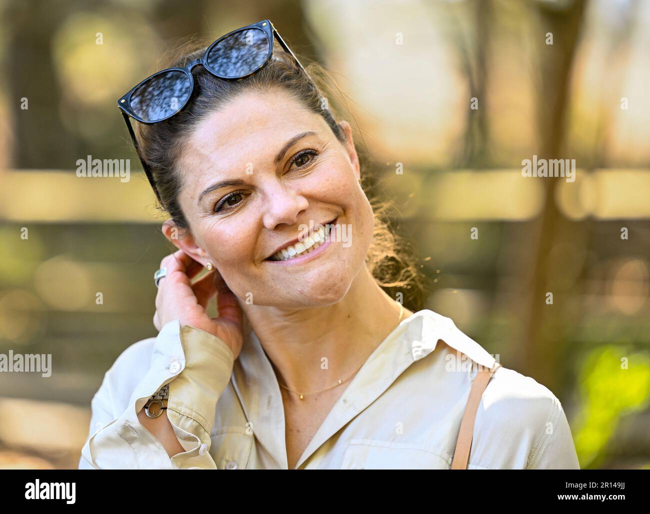 Crown Princess Victoria during an excursion at Hjälstaviken in ...
