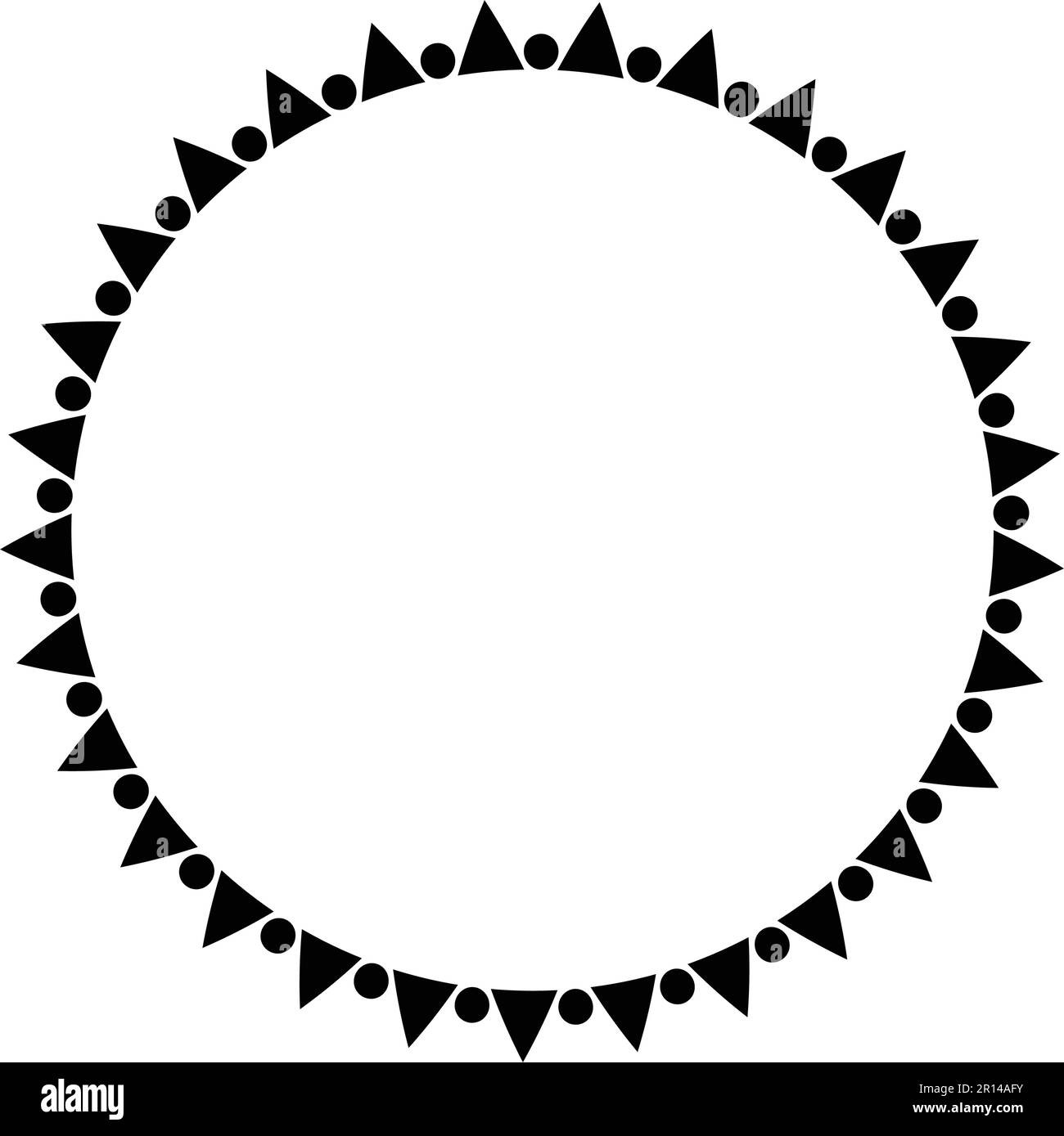 Circle frame round border design shape icon for decorative vintage ...