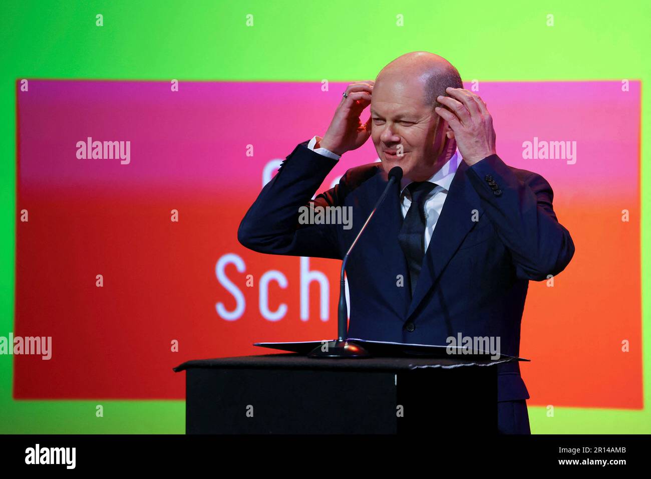 German Chancellor Olaf Scholz delivers a speech at the 'German Startup ...