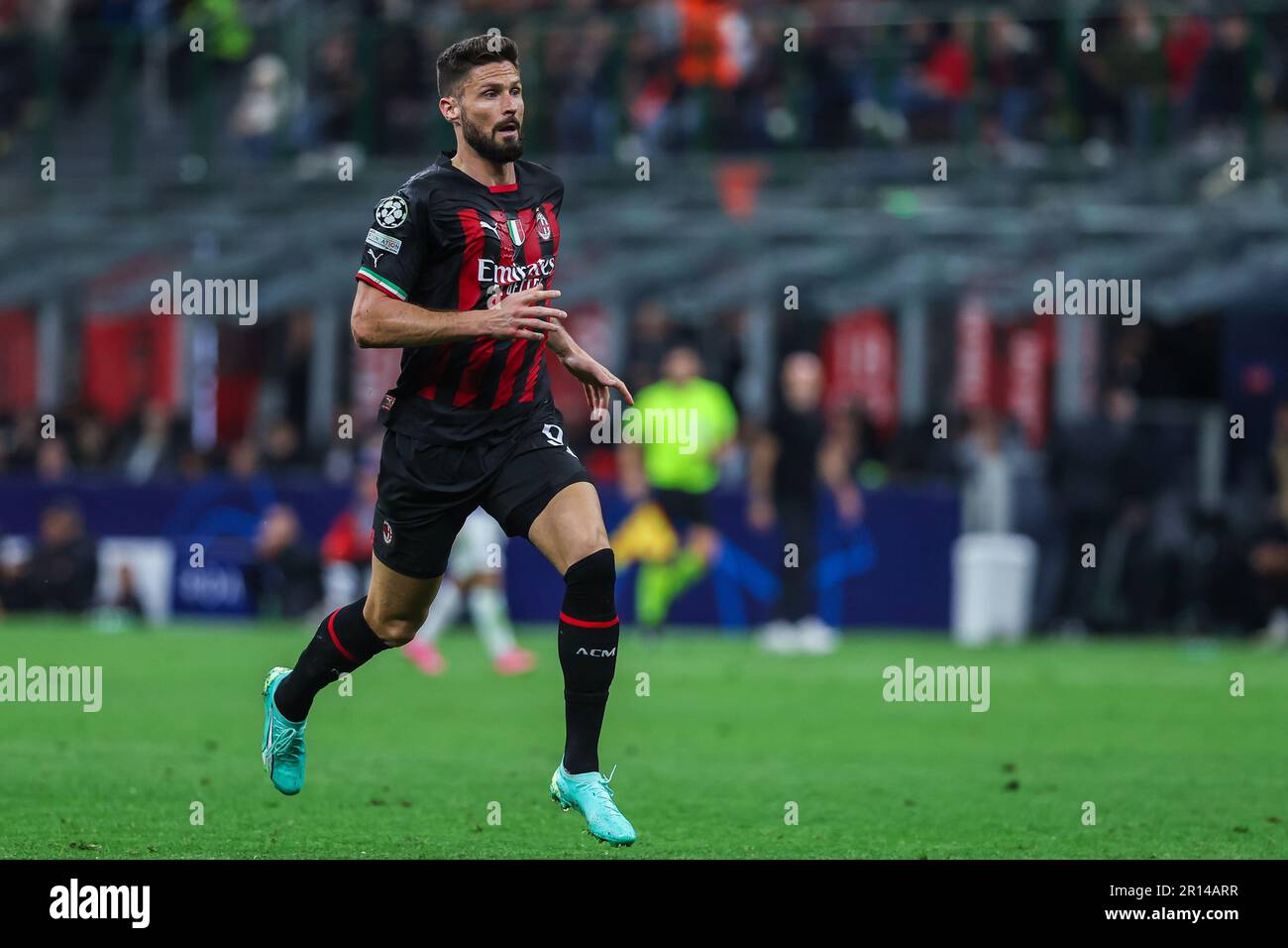 Milan, Italy. 10th May, 2023. Olivier Giroud of AC Milan in action during UEFA Champions League ...