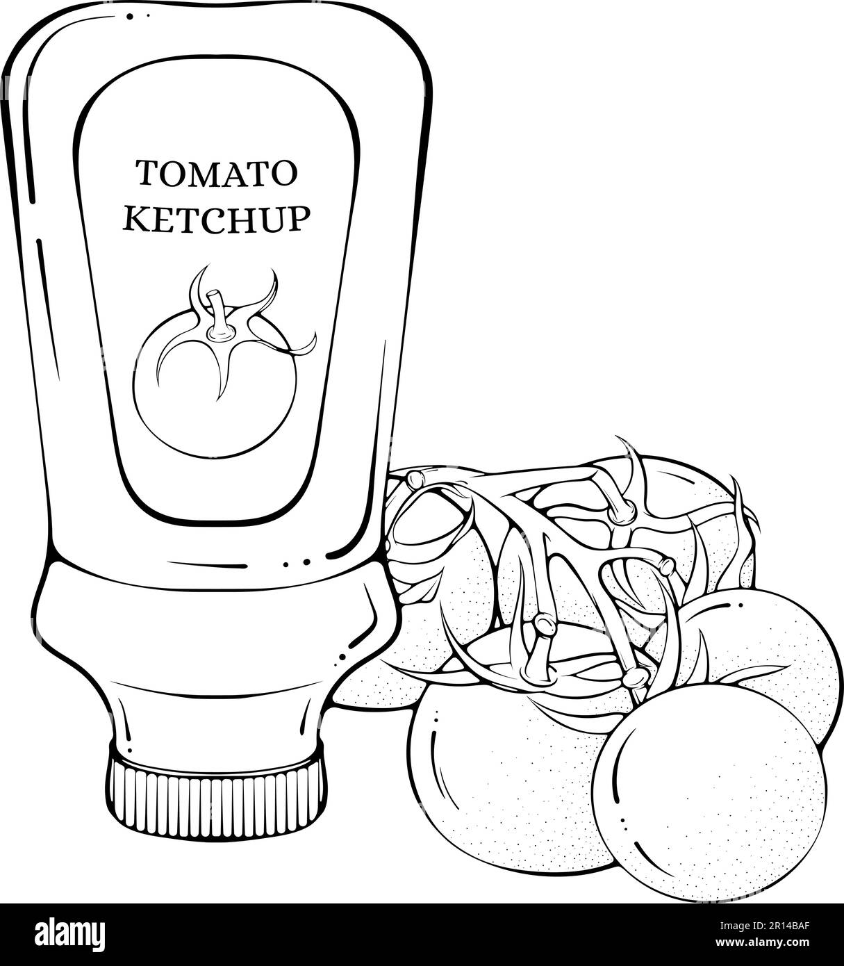 Bottle tomato ketchup Black and White Stock Photos & Images - Alamy