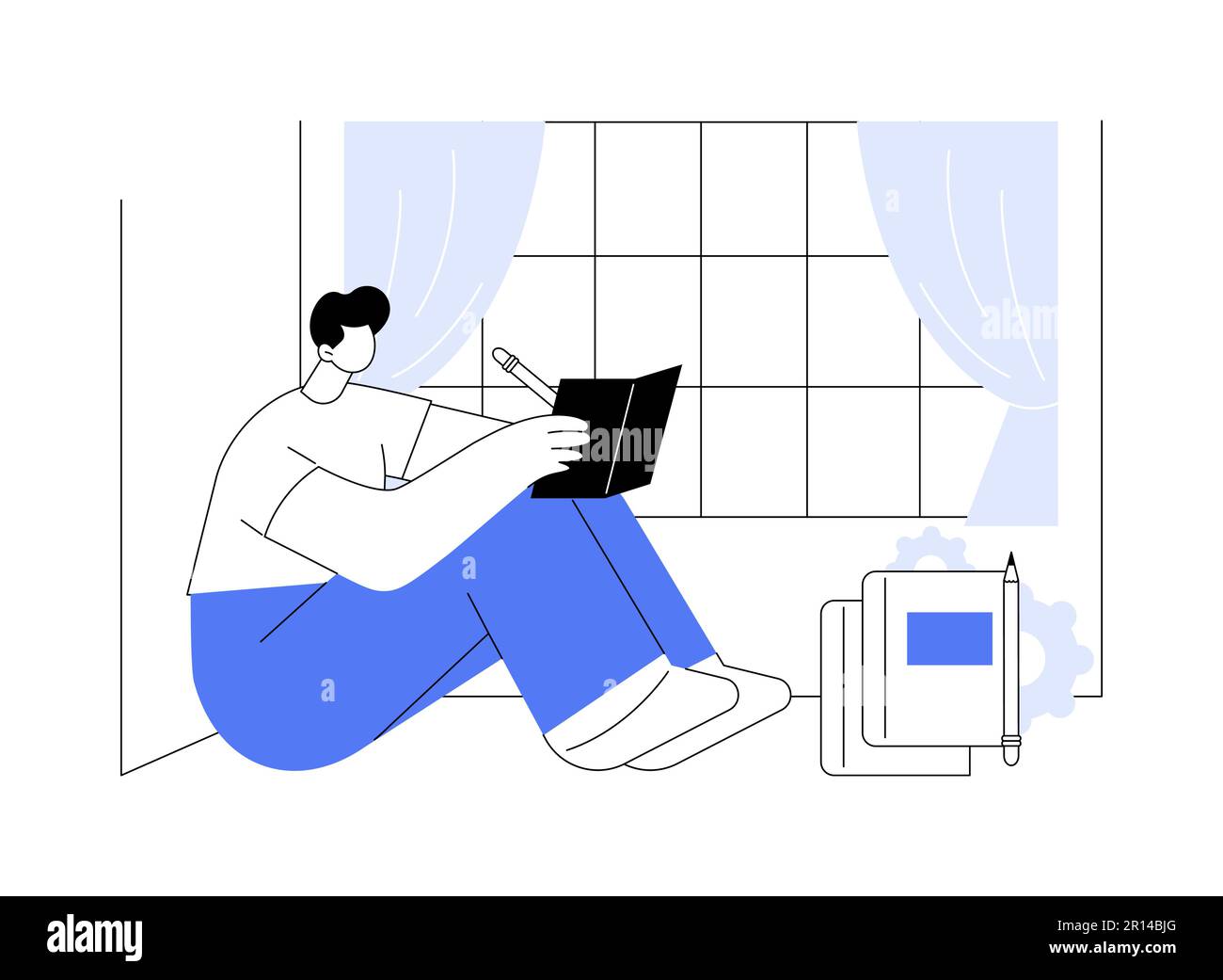 Book writing abstract concept vector illustration Stock Vector Image ...