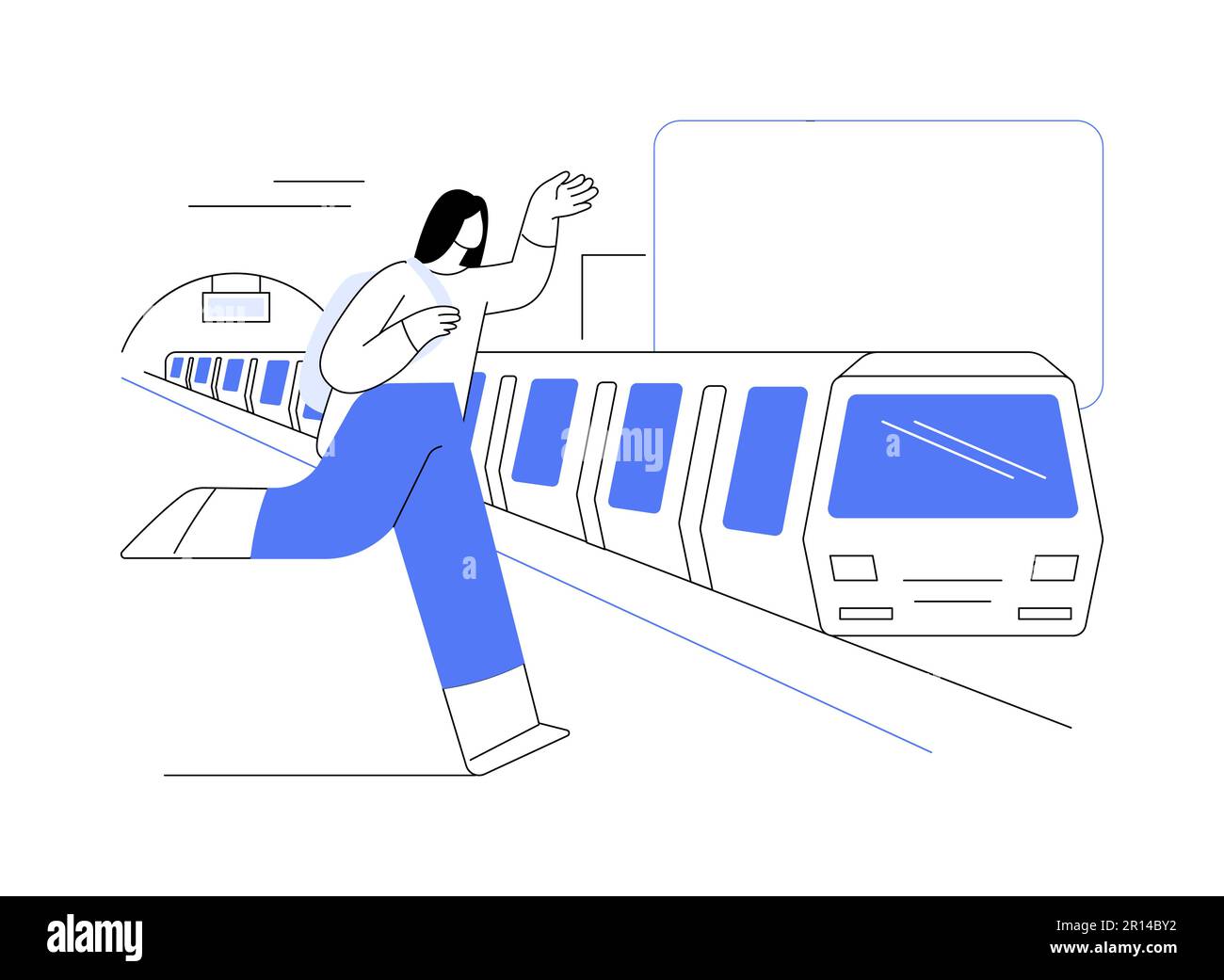 Catch the train abstract concept vector illustration Stock Vector Image ...