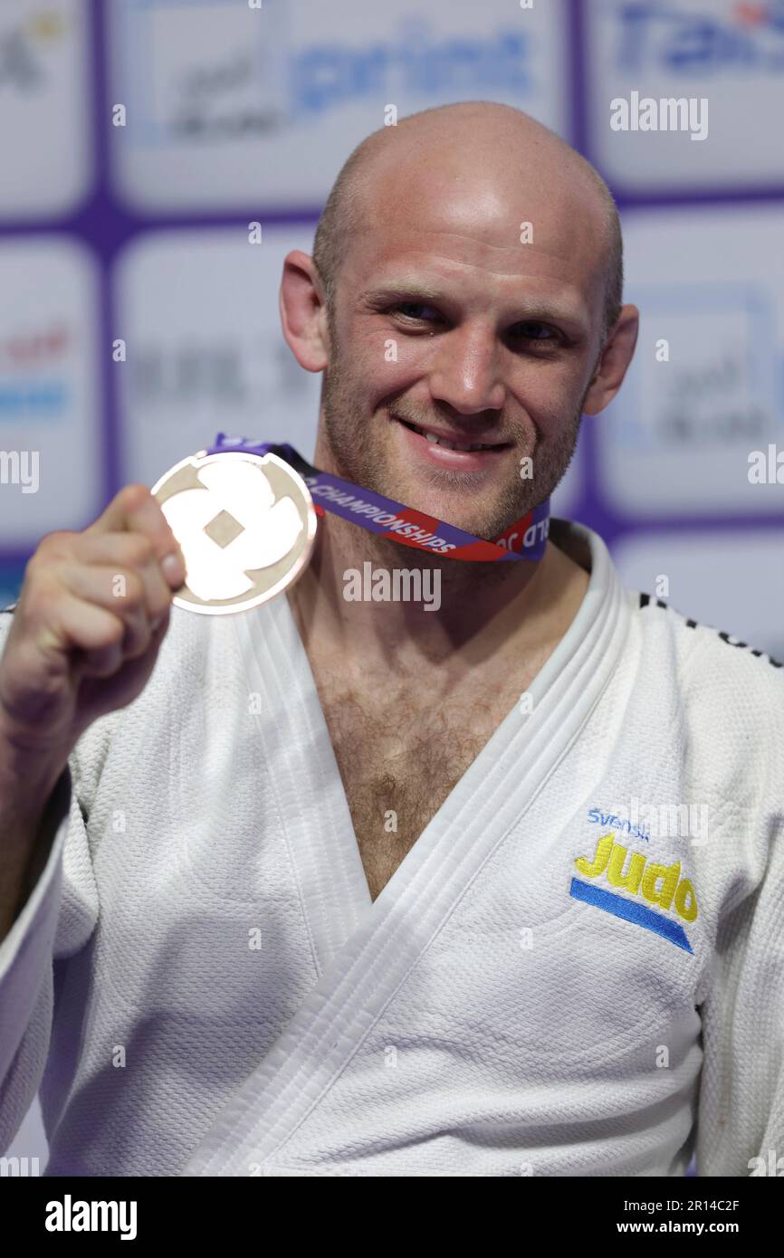 Sweden's Marcus NYMAN celebrates during an award ceremony of men's ...