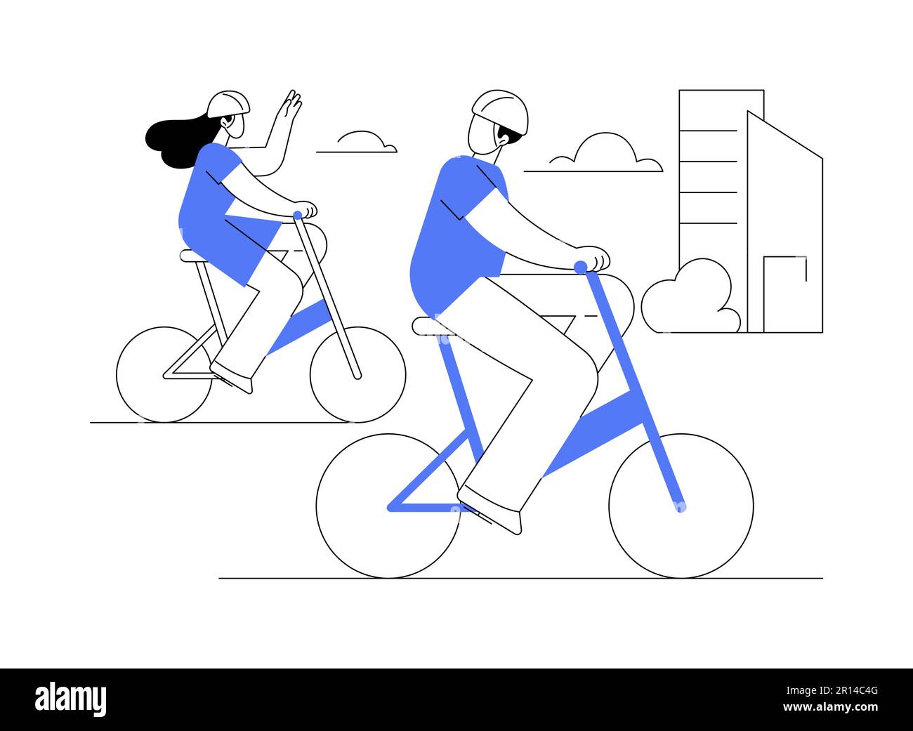 Enjoy the bike ride abstract concept vector illustration Stock Vector ...