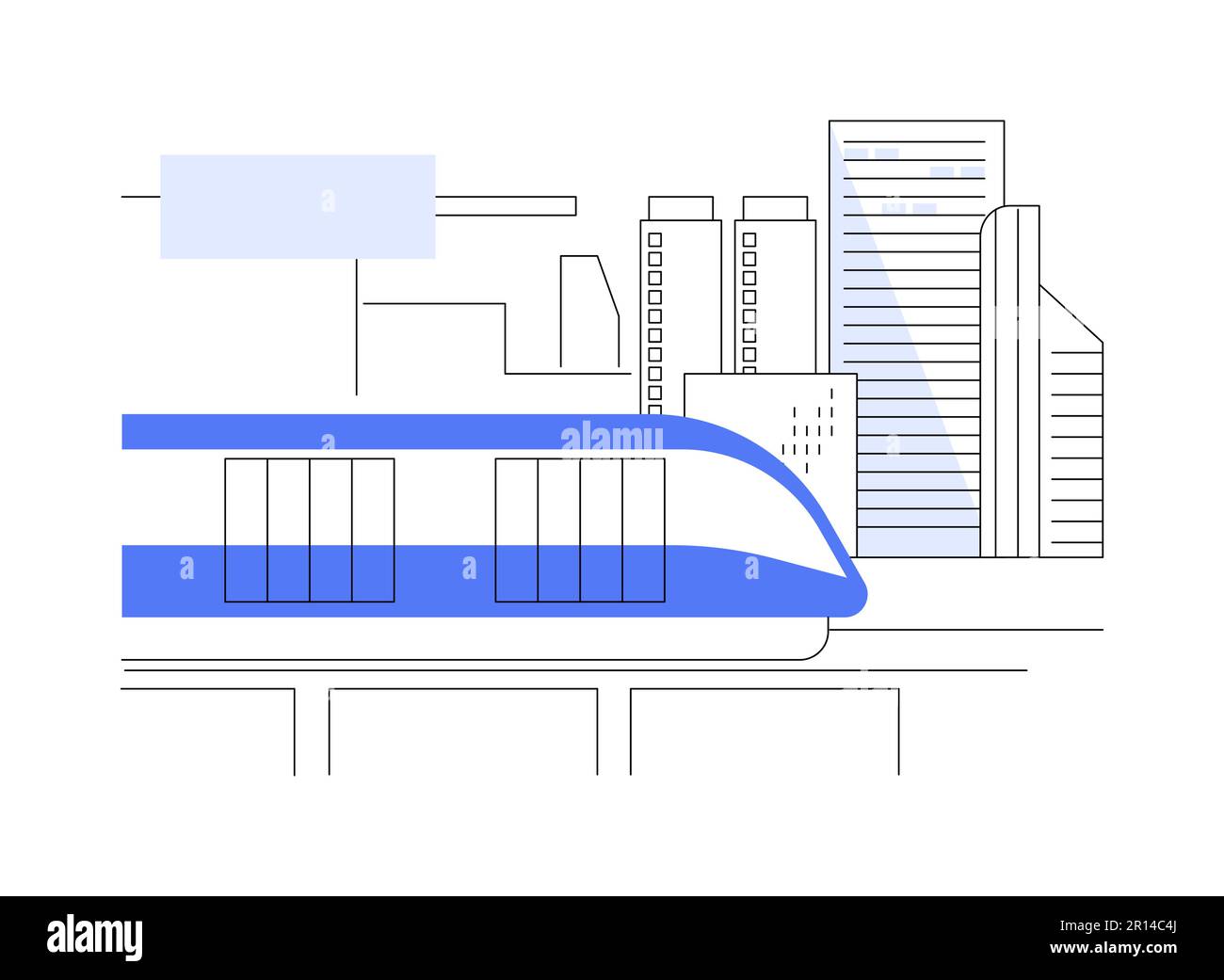 Monorail train abstract concept vector illustration Stock Vector Image ...