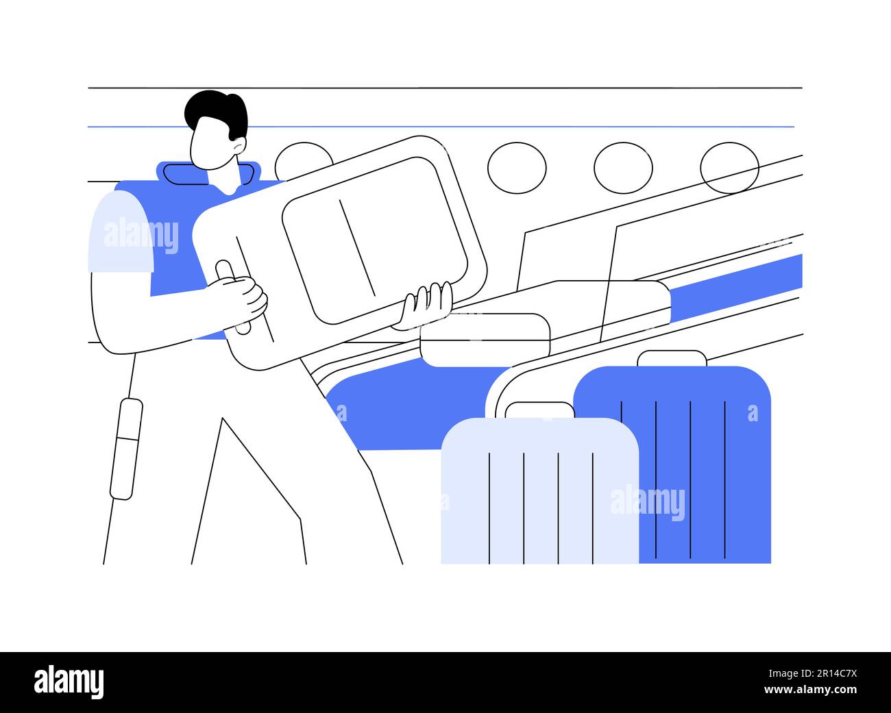 Baggage handling abstract concept vector illustration Stock Vector ...