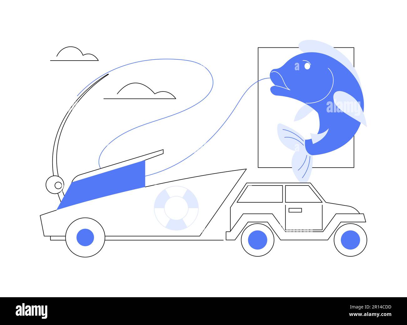 Transporting a boat abstract concept vector illustration Stock Vector ...