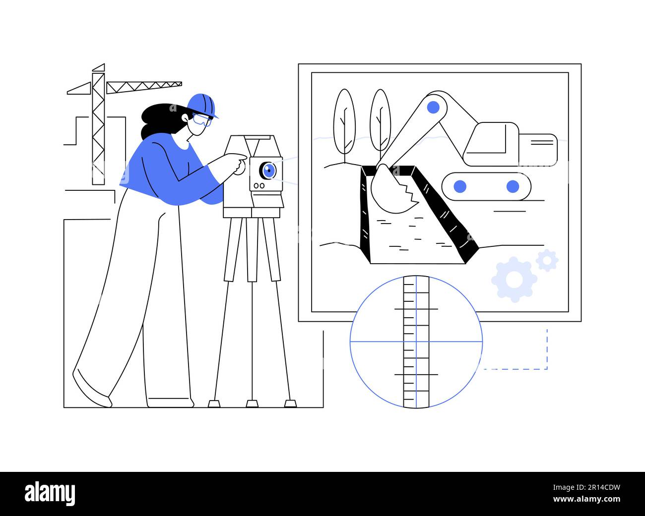 Level construction site abstract concept vector illustration Stock ...